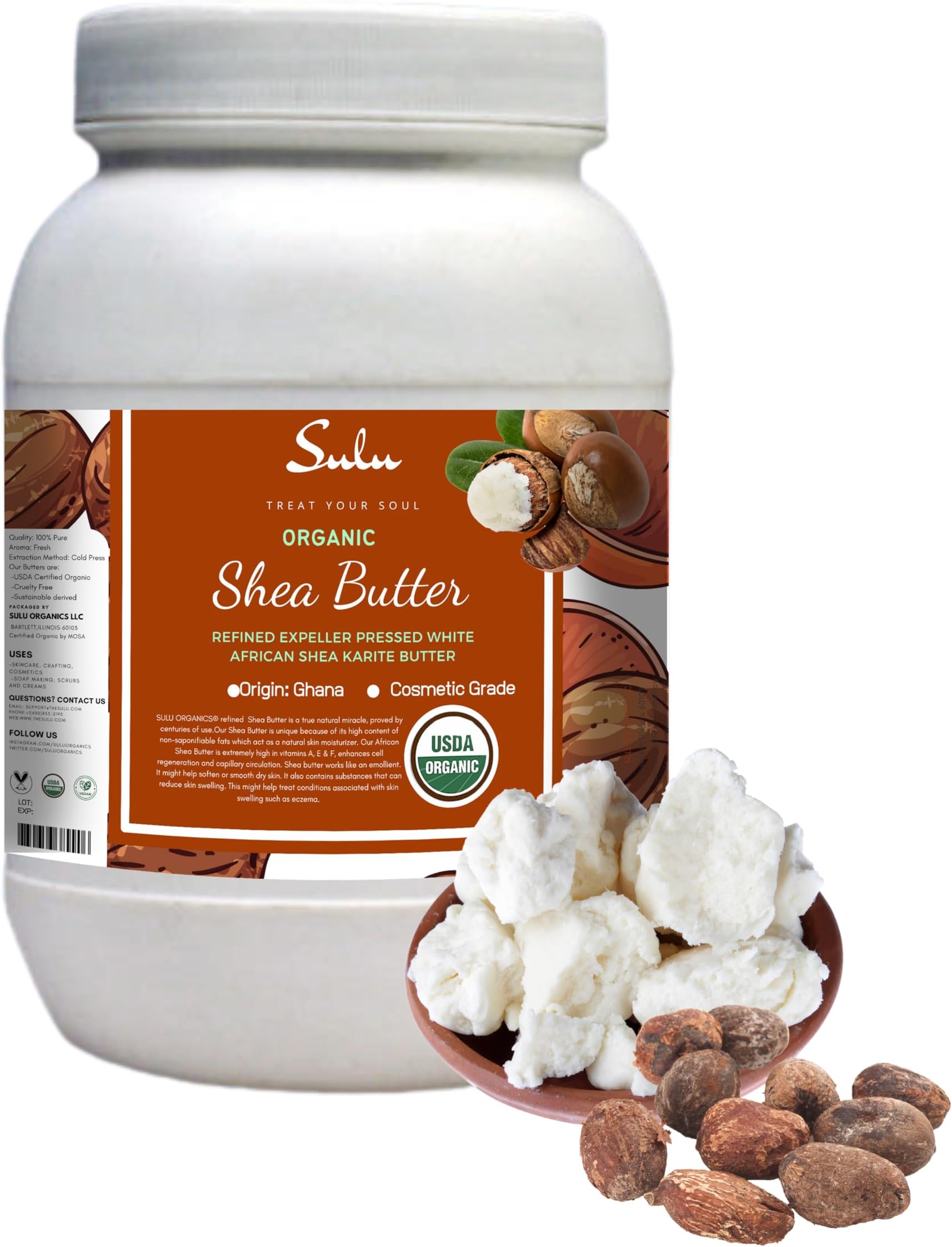 Amazon.com : Mary Tylor Naturals Organic Shea butter 1 lb — USDA ...