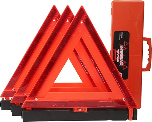 WORKKOOL Warning Triangle, Safety Triangles dot Approved Roadside ...