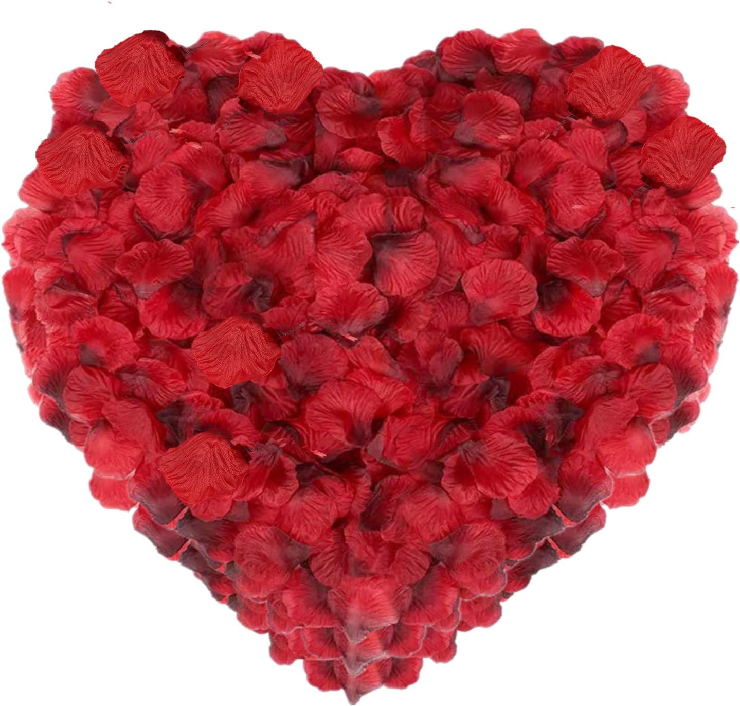 1000 Pcs Red Silk Rose Petals,Rose Petals for Bed,Romantic Artificial ...