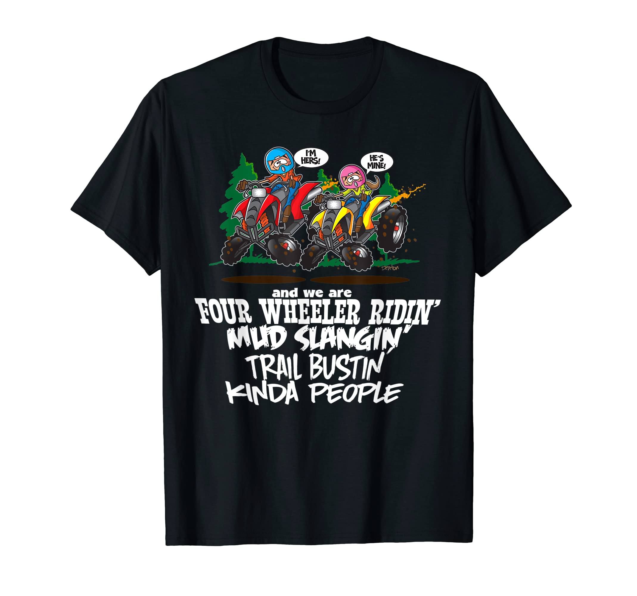 Amazon.com: ATV Clothing Girls Guys Four Wheeler Quad Couples T-Shirt ...