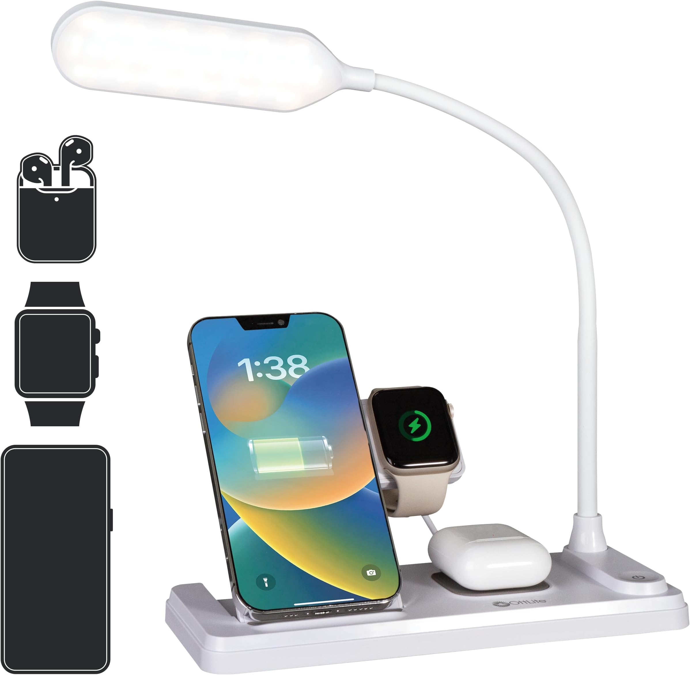 Amazon.com: Ottlite LED Desk Lamp with Charging Station, Multi-Device ...