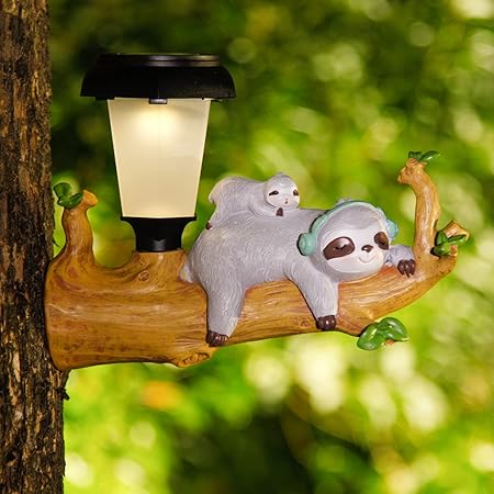 Amazon.com : Exhart 2 Yoga Sloth Garden Statues, Durable Weather ...