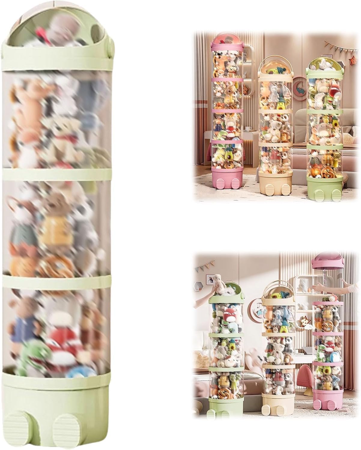 Amazon.com: Clear Storage Tube Organizer, Vertical Stuffed Animal ...