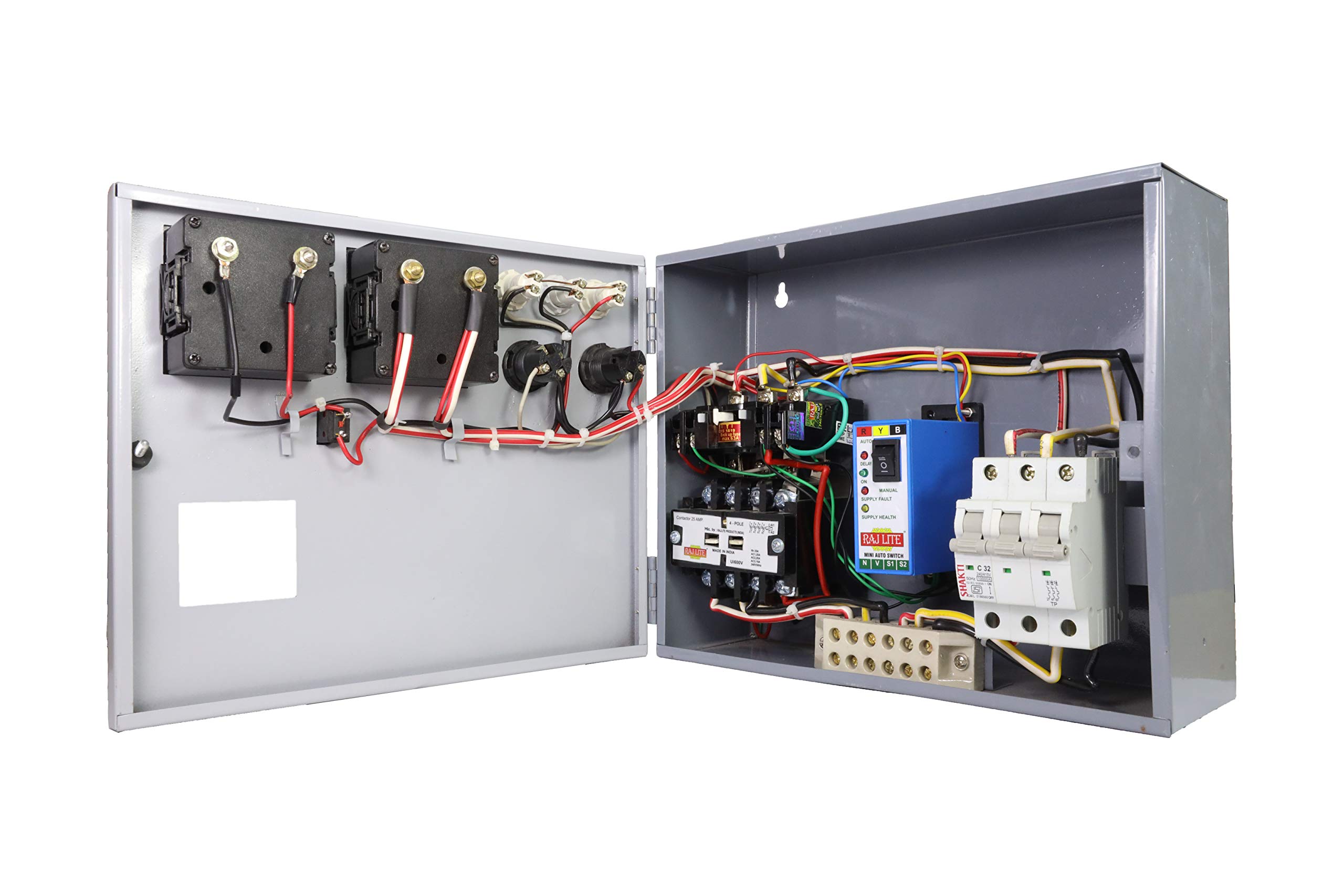 Buy RAJLITE 5 HP Complete Control Starter for 3 Phase Motor Pump with ...