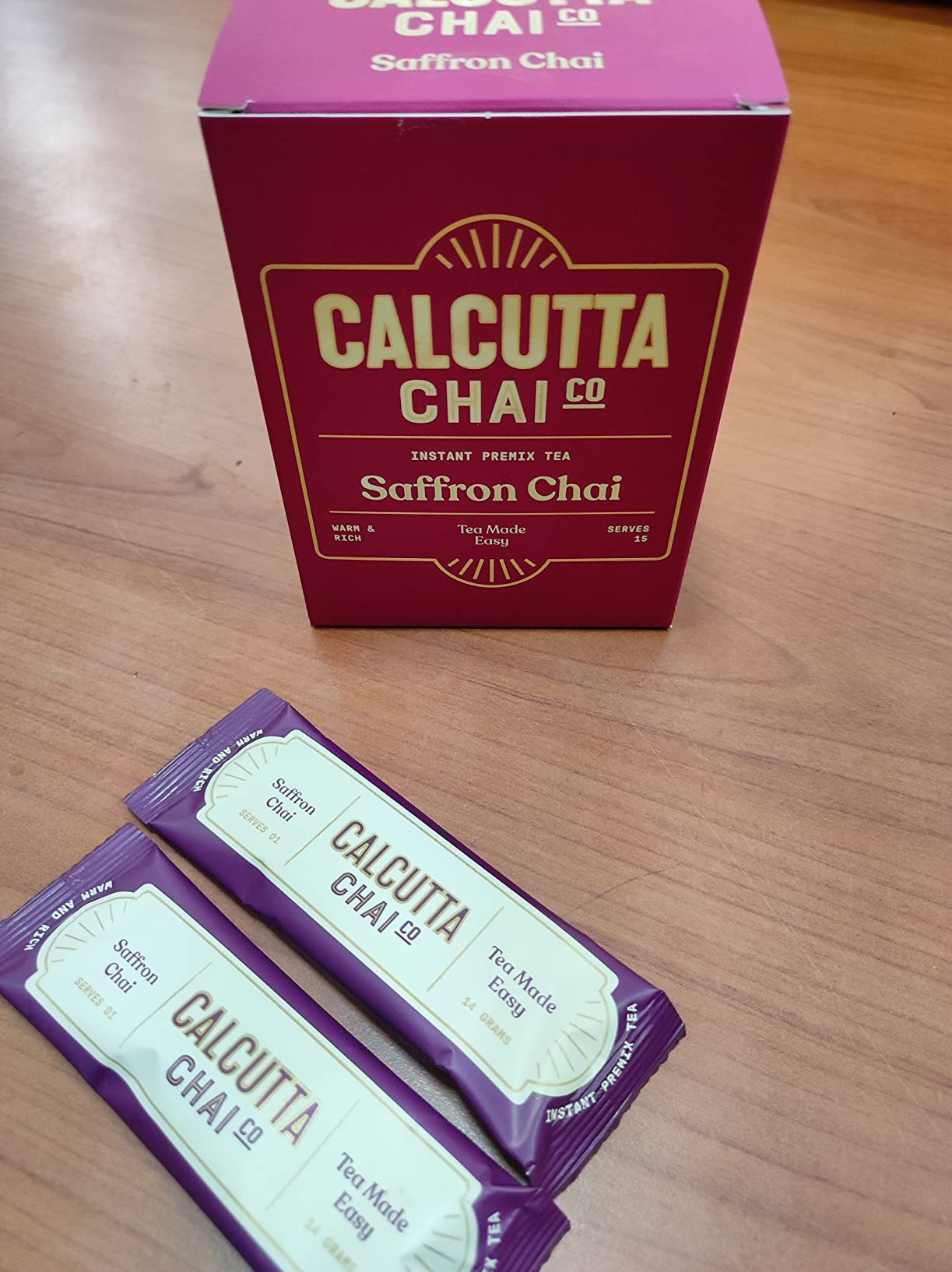 Calcutta Chai Co - Saffron Chai | Instant Tea Premix | 15 Sachets ...