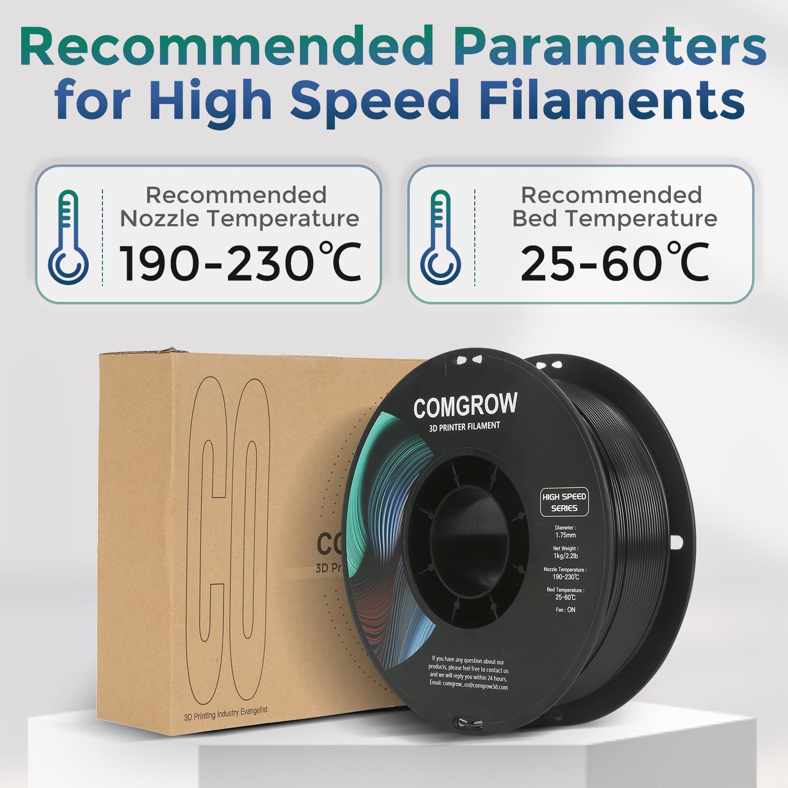 Snapklik.com : Comgrow Rapid PLA Filament 1.75mm, 30-600mm/s High Speed ...