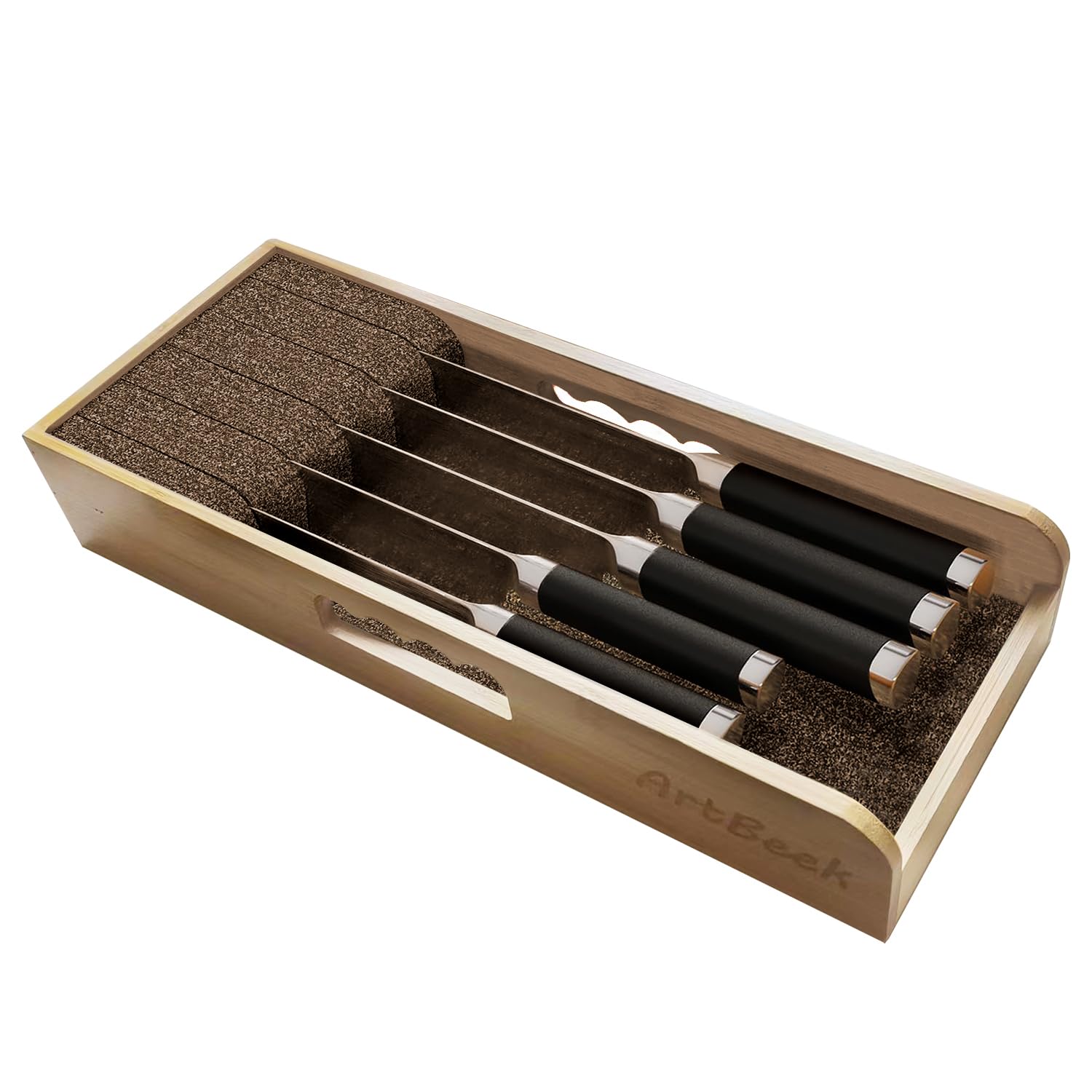 Amazon.com: ArtBeek Universal Knife Holder Organizer Kit Bamboo Knife ...