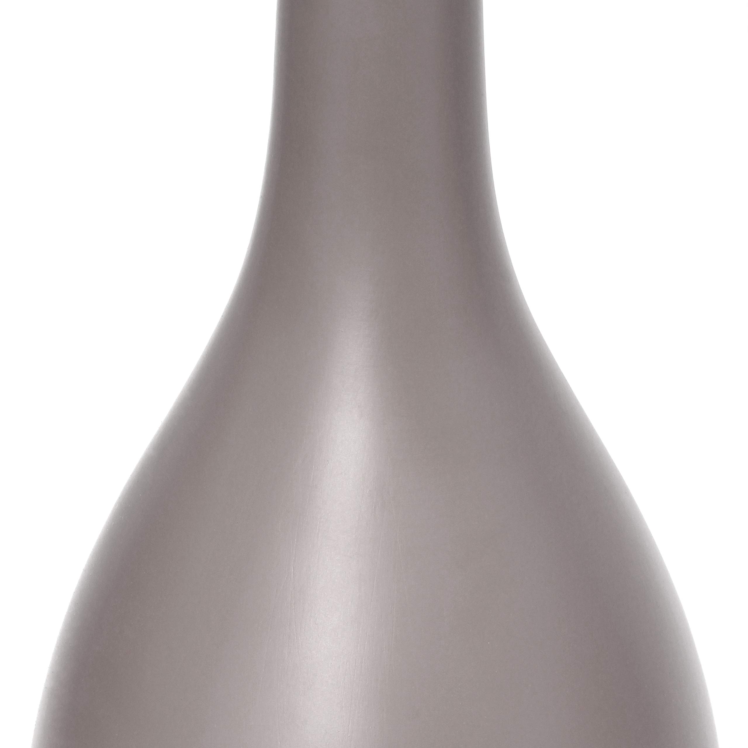 Simple Designs LT2002-GRY Oval Bowling Pin Base Ceramic Table Desk Lamp ...