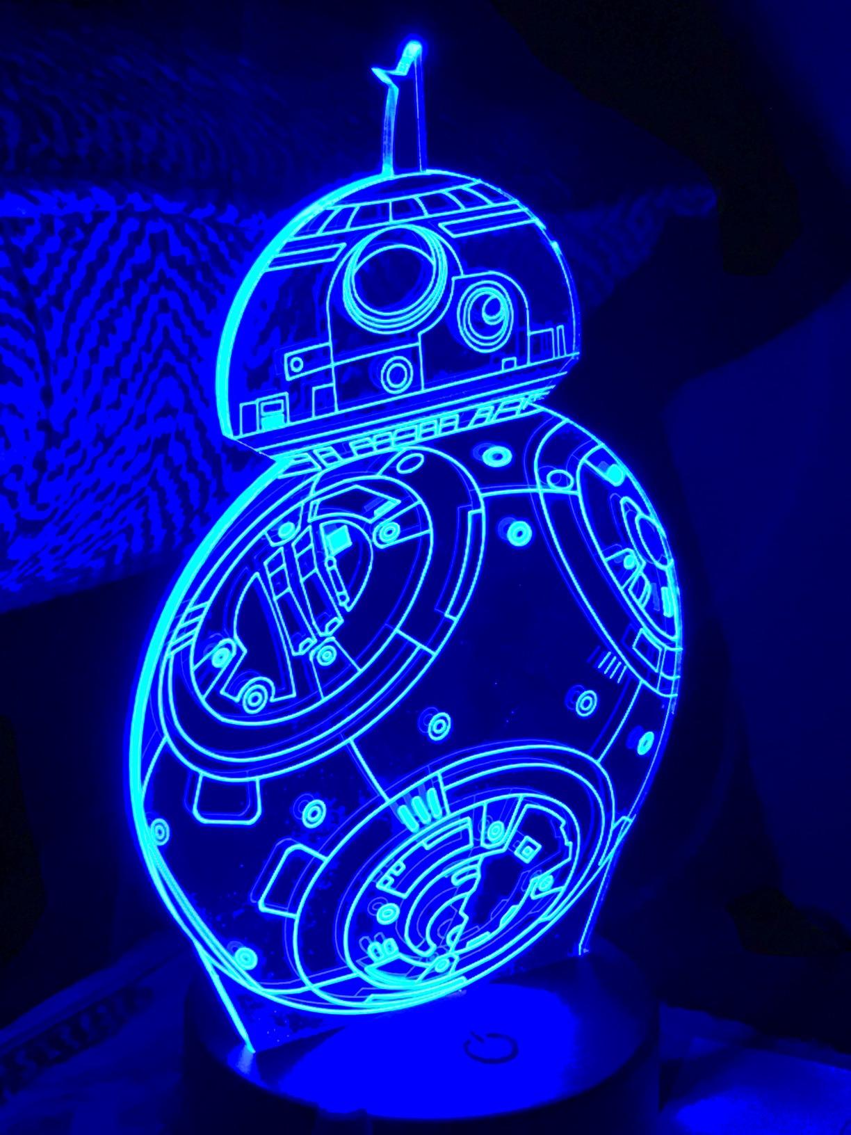 Amazon.com: 3D Lamp Fuwa Force Awaken Bb-8 Night Light 7 Color Change ...