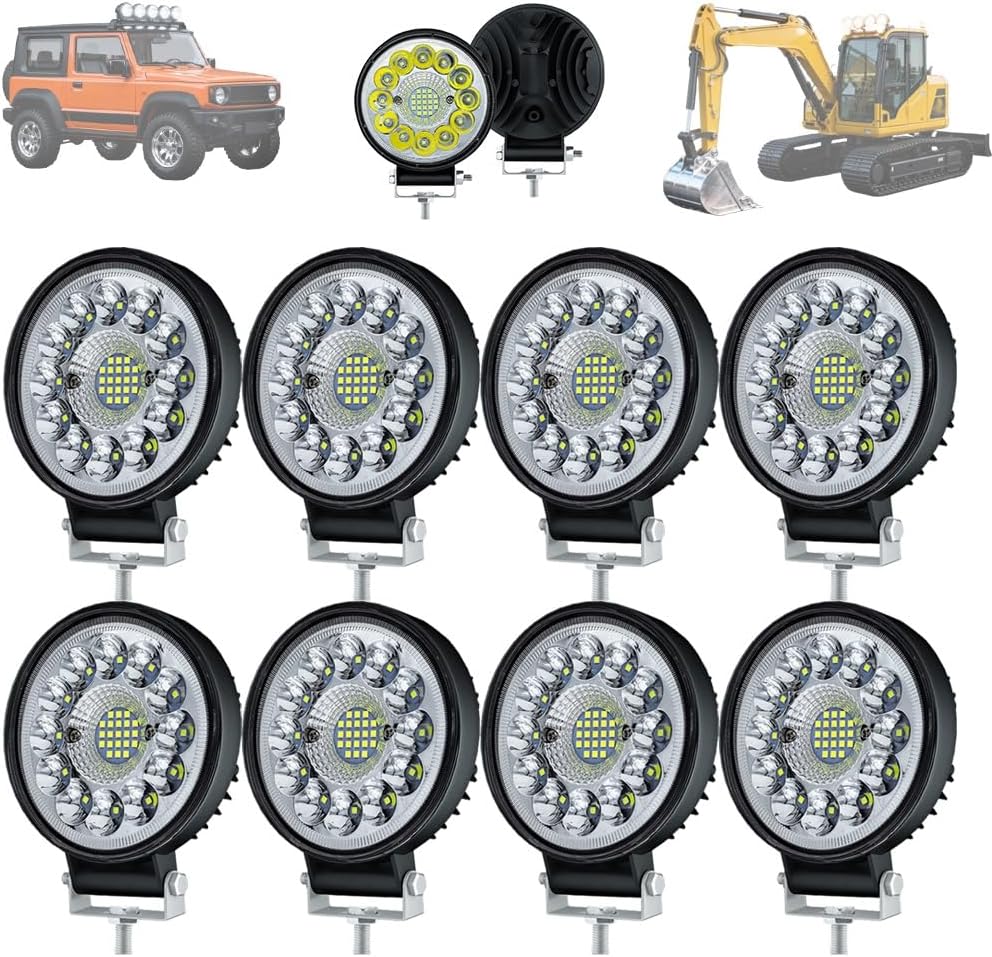 Amazon.com: Ziveseller 4-Inch 99w LED Pod for Off-Road,Round Spot Beam ...