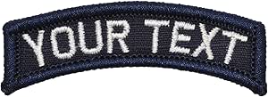 Amazon.com: Custom Text Tab Patch W/Hook Fastener Patch (Navy Blue) : Clothing, Shoes & Jewelry