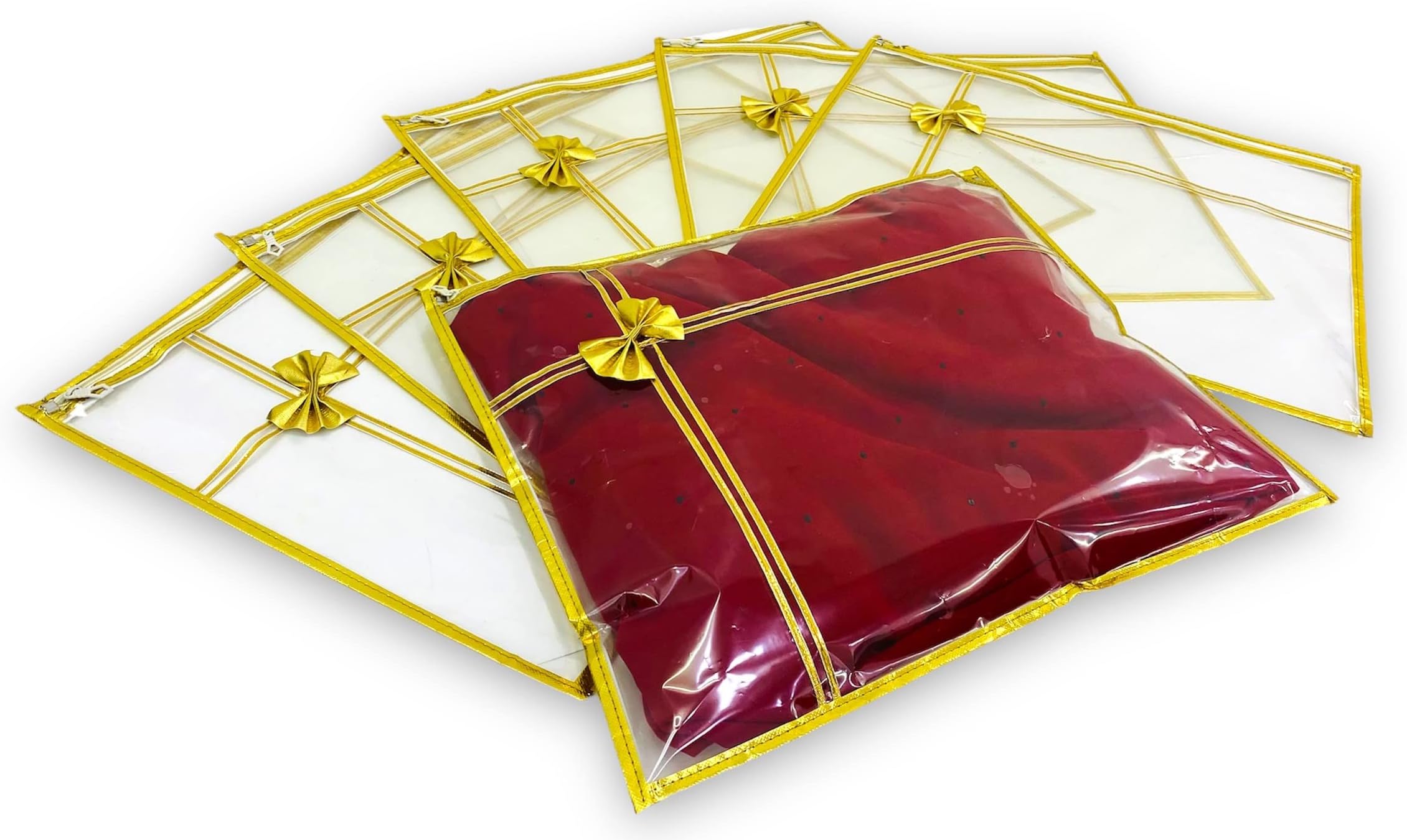 RAAHII Transparent Single saree/suit Packing 10 Piece Flower Saree ...