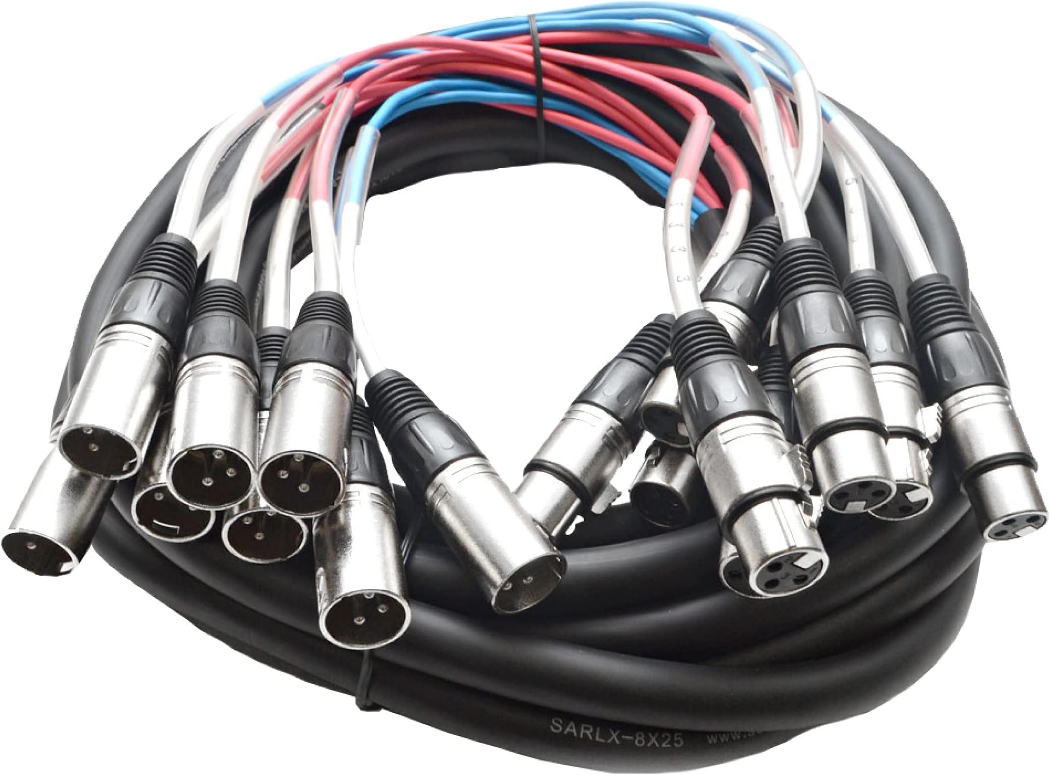 Amazon.com: Seismic Audio - SARLX-8x25 - 8 Channel XLR Snake Cable - 25 ...