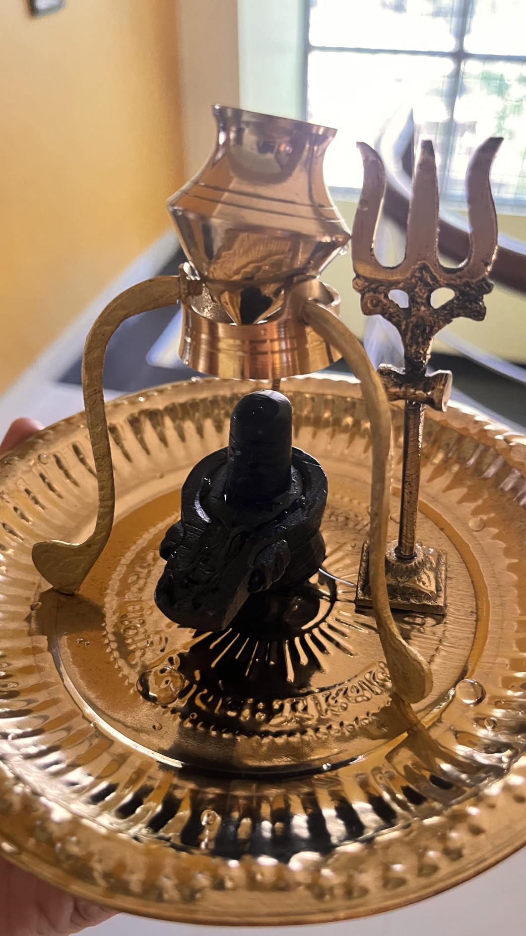 Buy A & S VENTURES Handcrafted Black Shivling Shiva Ling/Shivling with ...