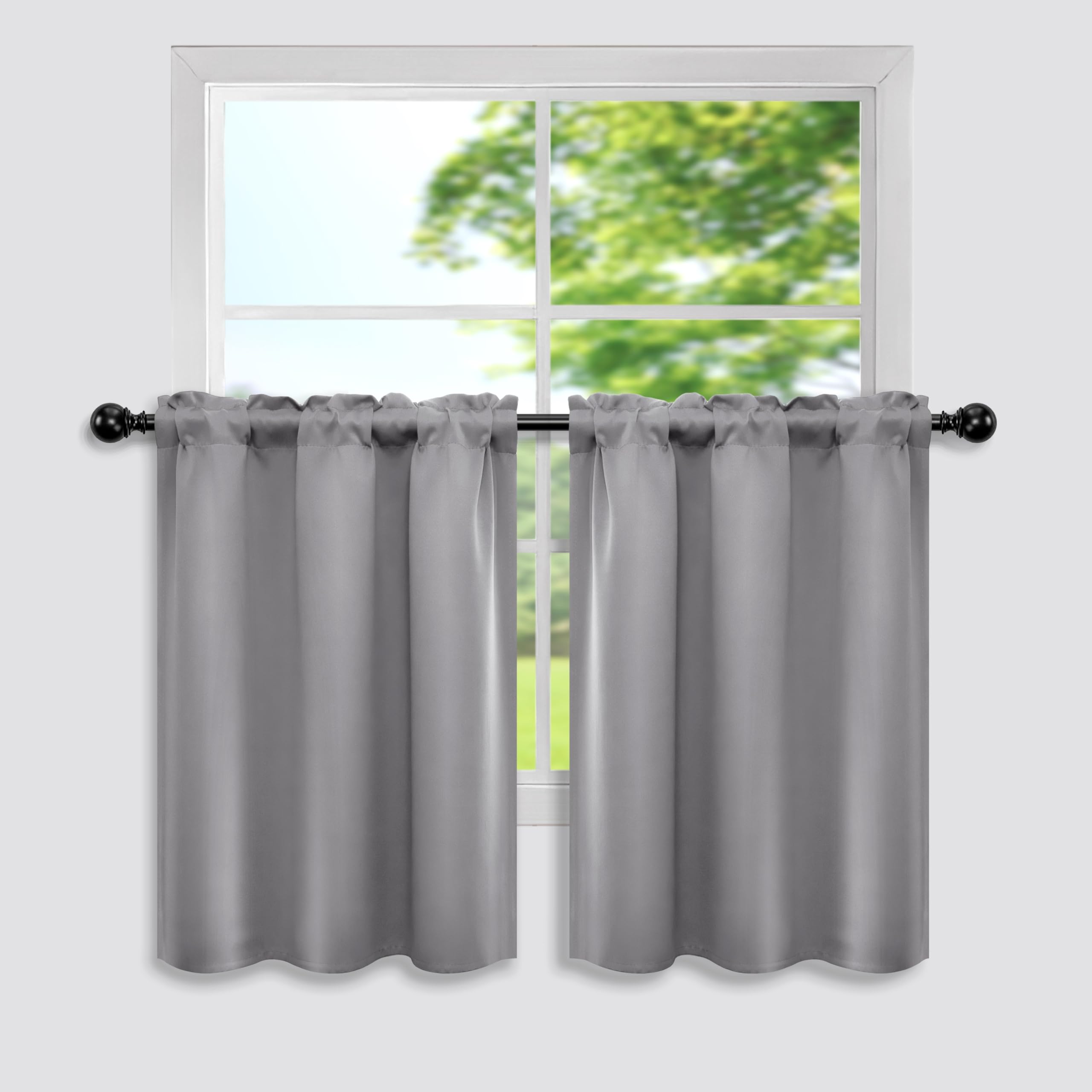 Amazon.com: Mrs.Naturall 36 Inch Length Curtains for Small Windows 2 ...