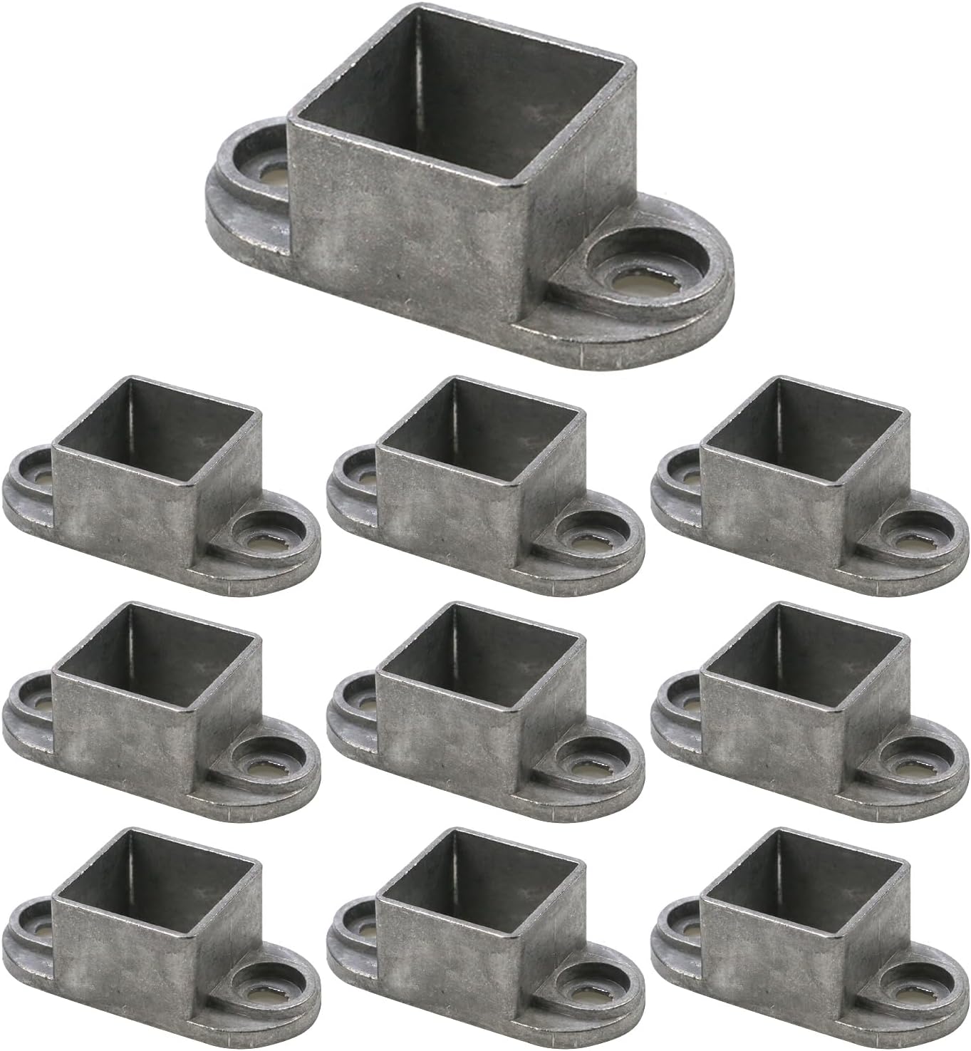 MY MIRONEY 10PCS 1.26" x 1.26" Square Post Flange Base Aluminum Alloy ...