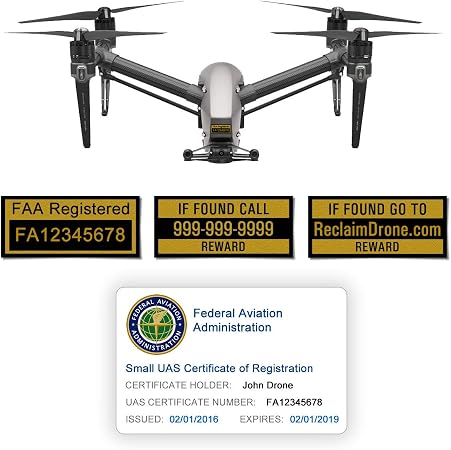 Amazon.com: FAA Drone Identification Bundle - Labels (4 Sets of 3 ...