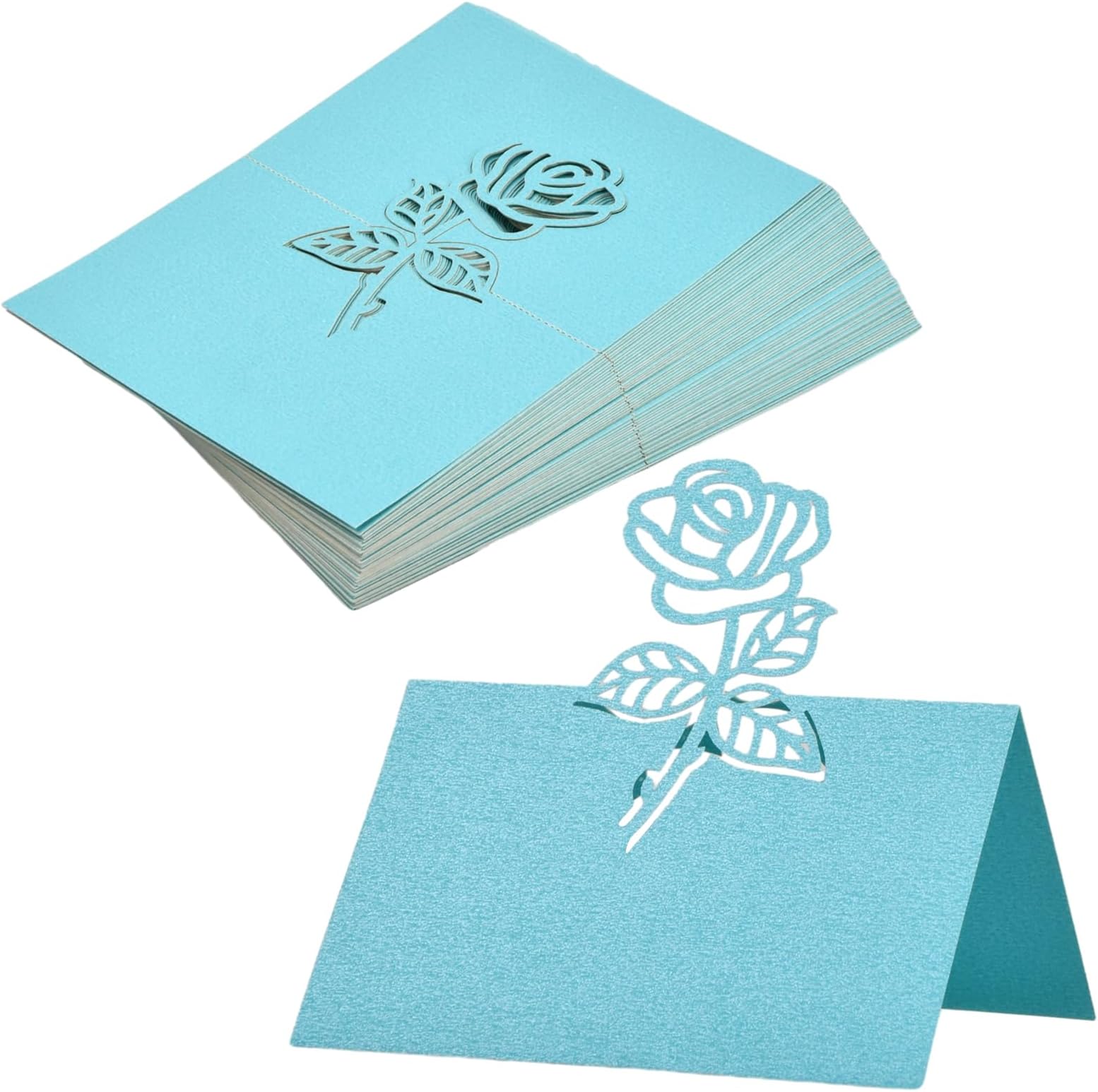 50 Pcs Name Cards for Table Setting Wedding, Hollow Out Place Cards ...