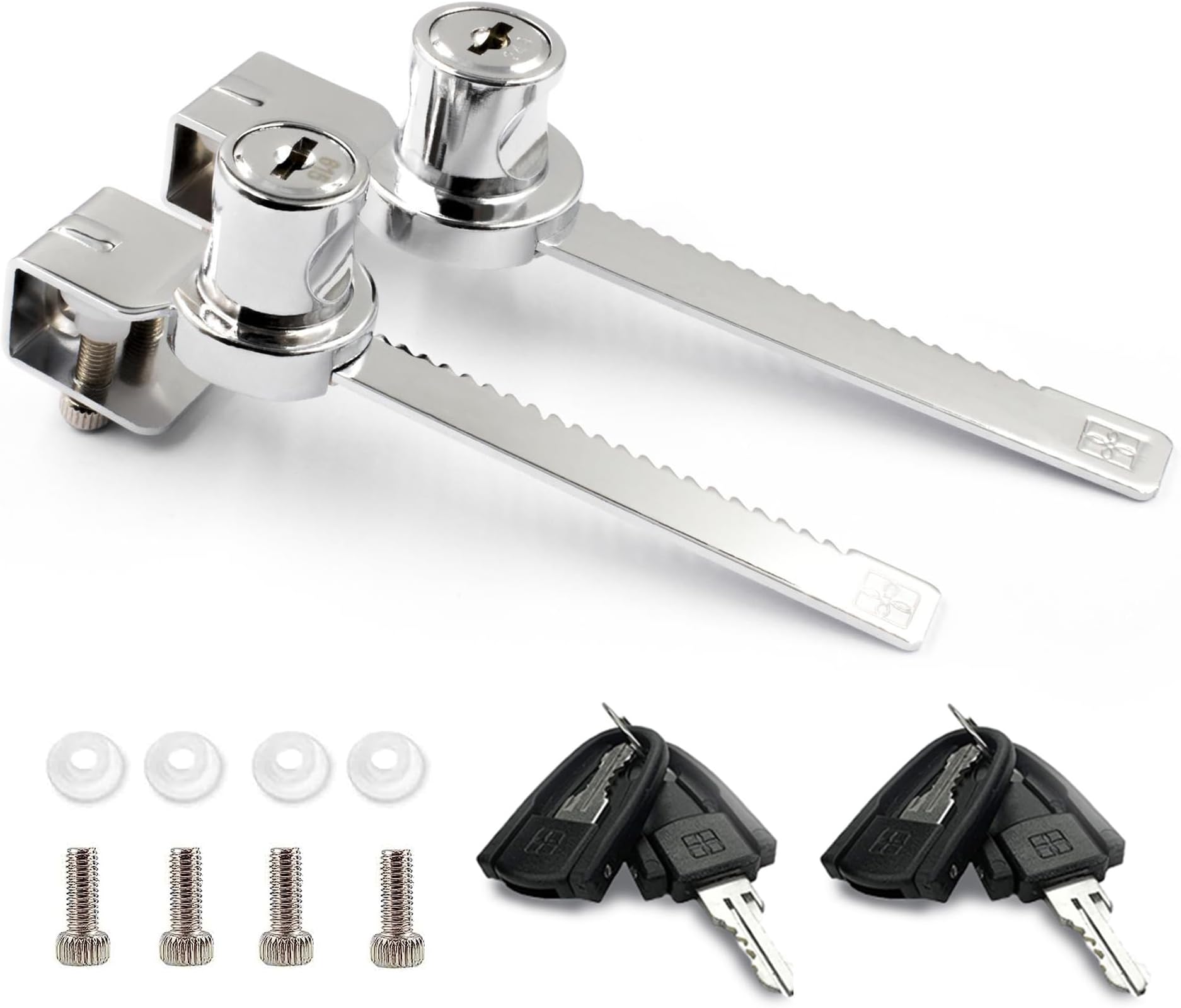 Glass Showcase Lock (Ratchet Glass Cabinet Display Case Lock) with Yale ...