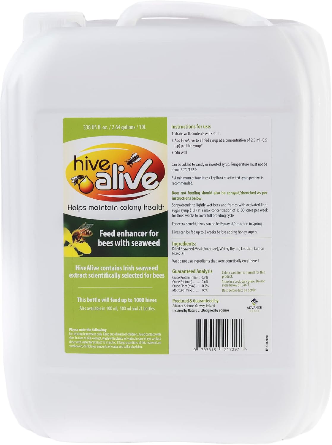 Amazon.com : HIVE ALIVE Bee Food Supplement - Honey Bee Liquid Feed ...