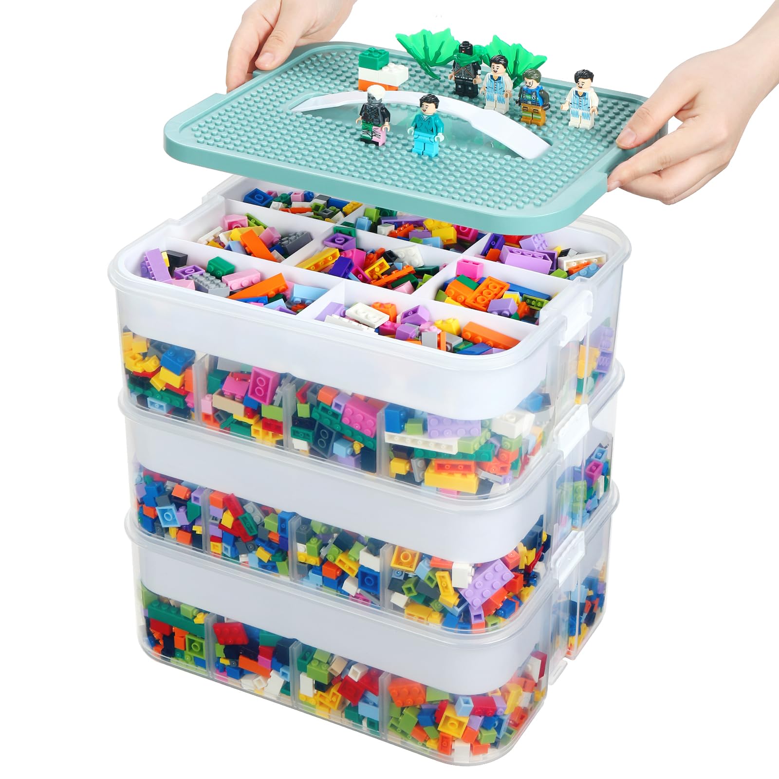 Amazon.com: Douorgan Toy Storage Organizer for Lego Stackable Organizer ...