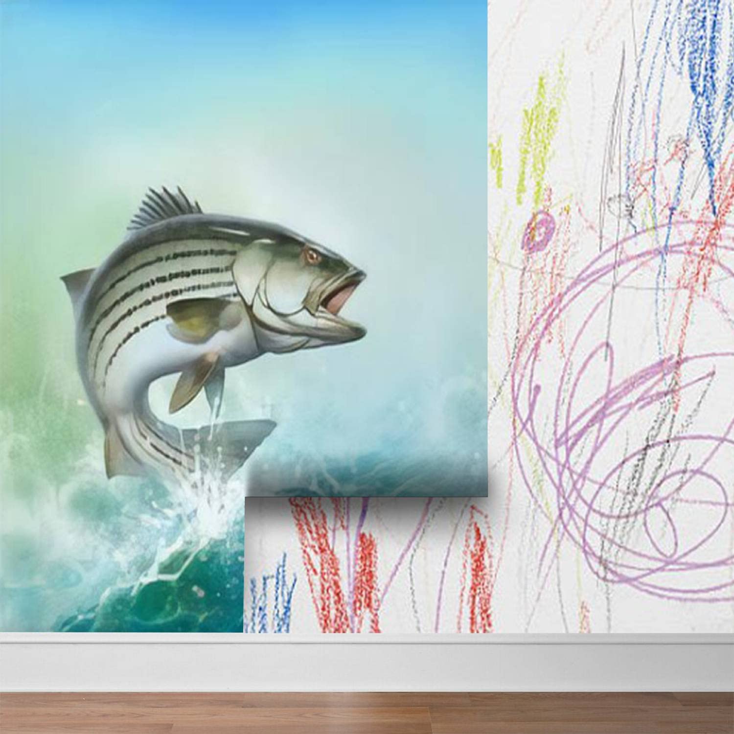 Striped Bass Jumping Out Of Water