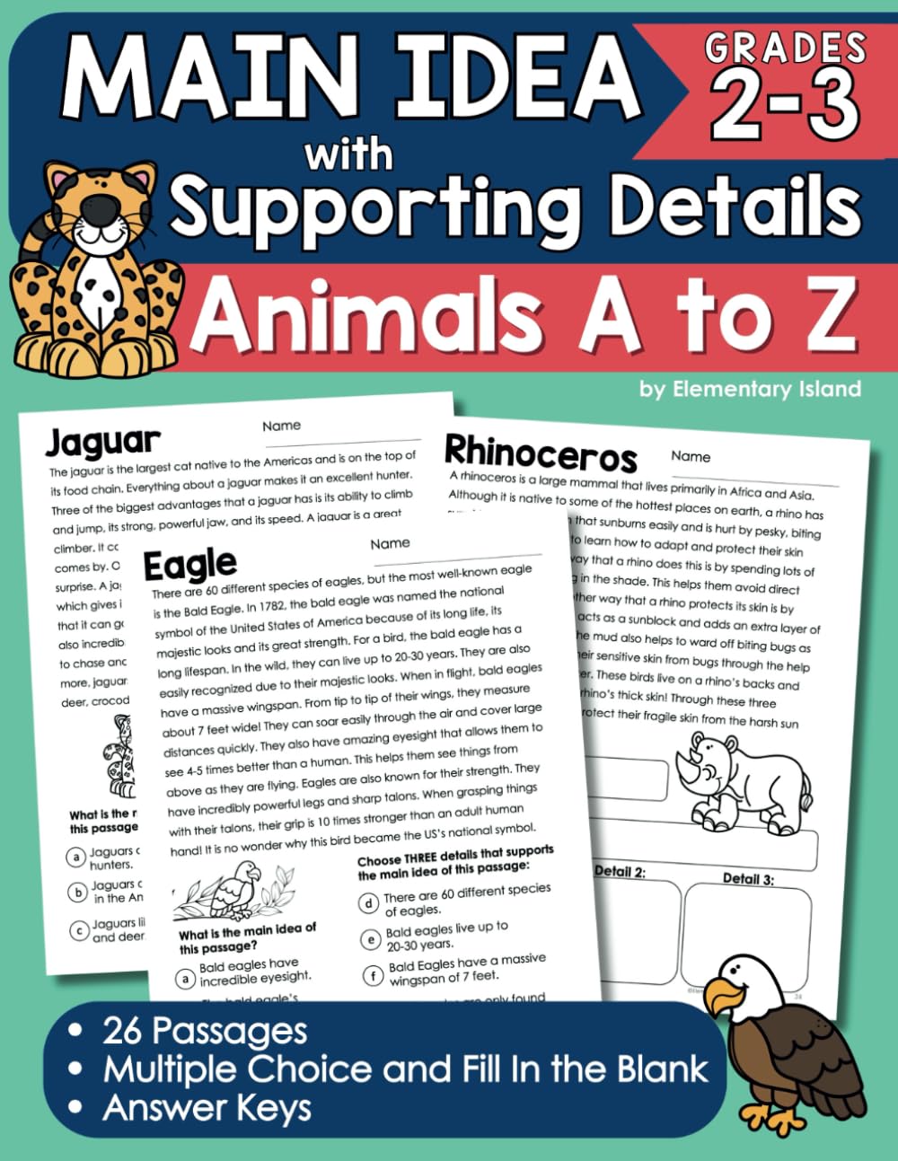 Amazon.com: Main Idea Grades 2-3: Nonfiction Main Idea Passages with ...