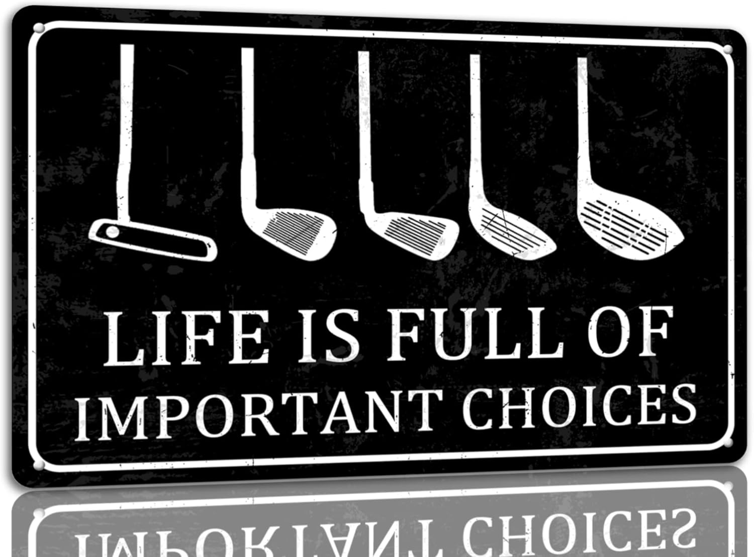 Life Is Full Of Important Choices Tin Sign Golf Metal Signs Vintage ...