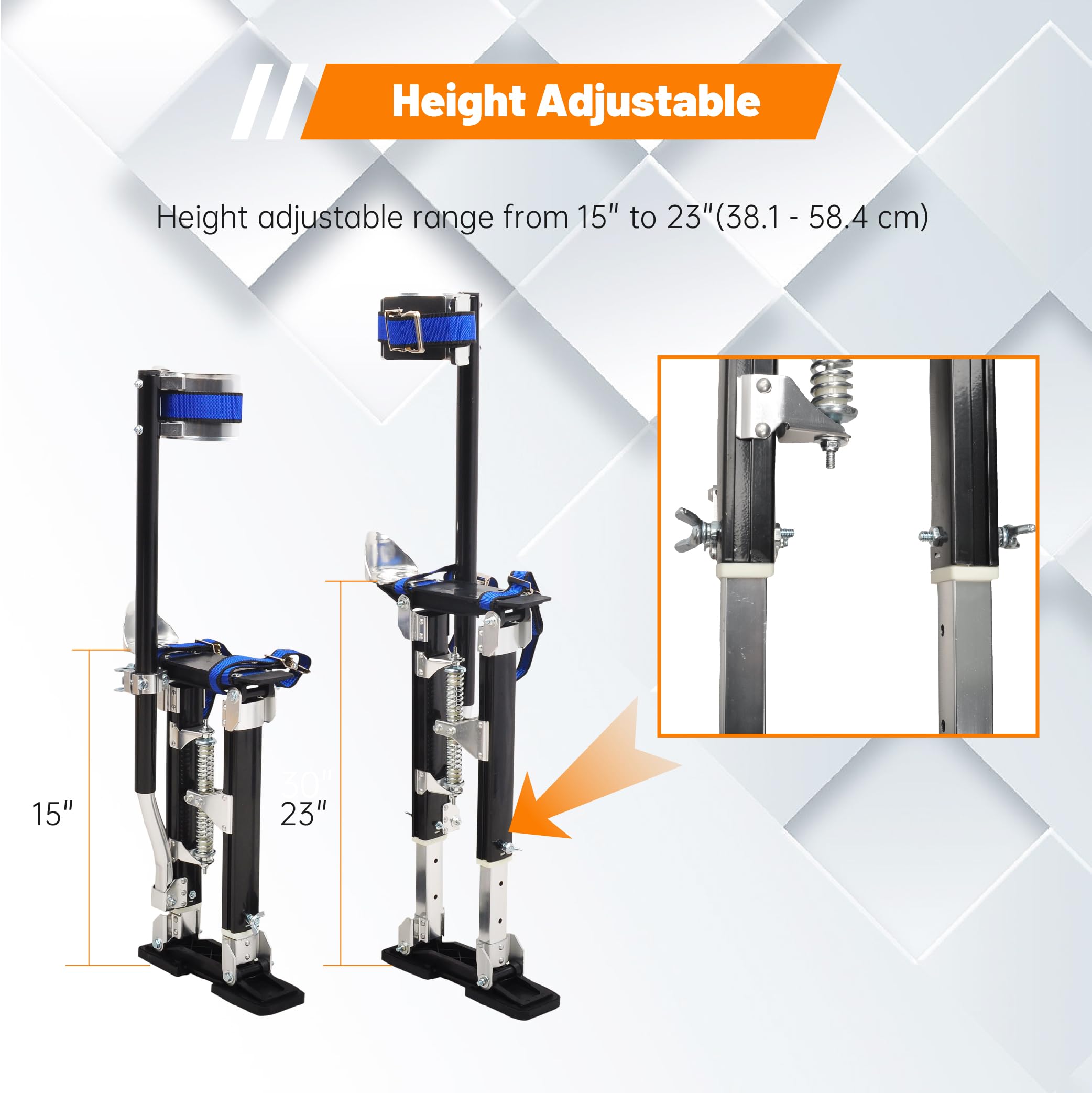 Snapklik.com : Higehio 15-23 Inch Drywall Stilts For Adults Aluminum ...