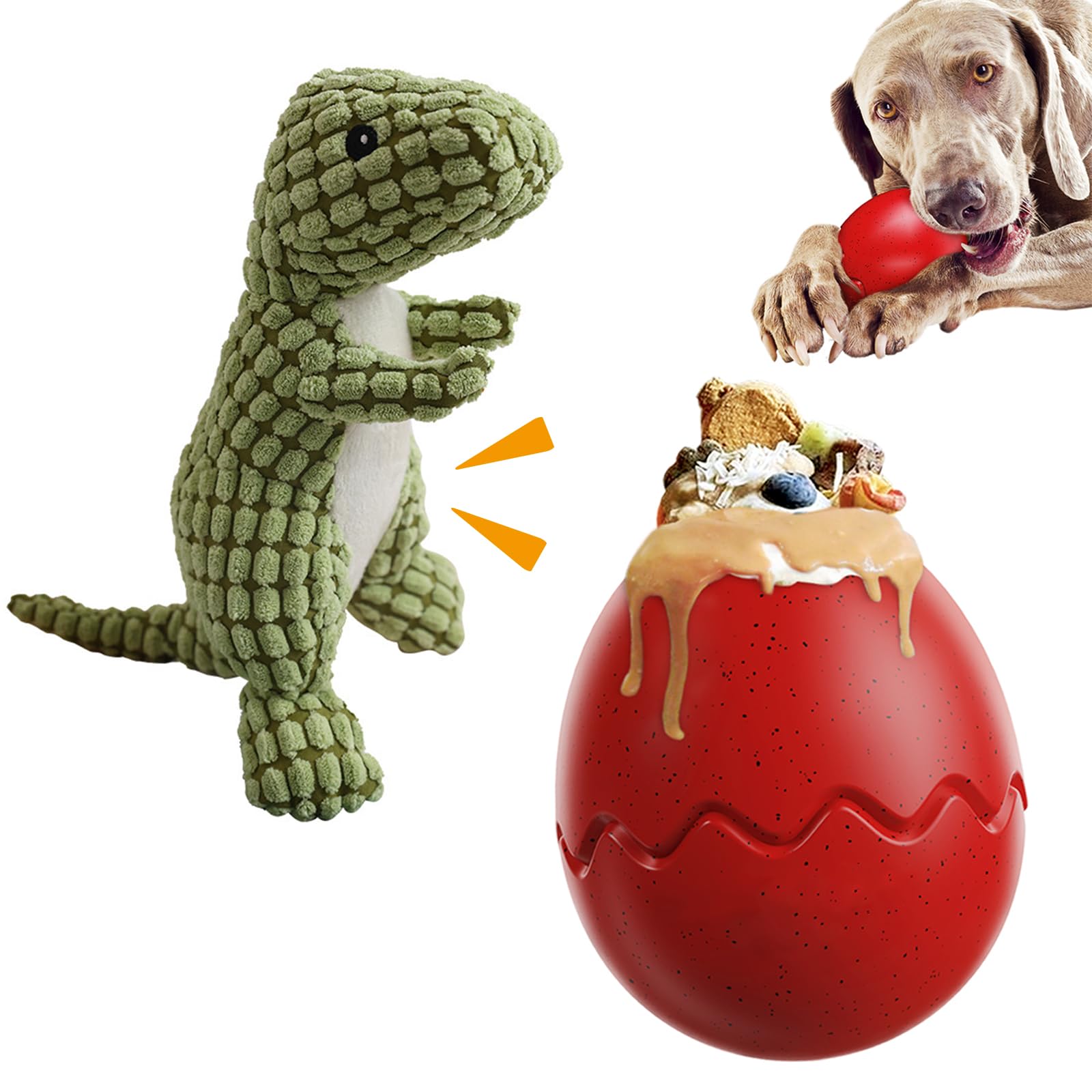 Pet Supplies : Hihope Dog Toys for Aggressive Chewers Large Dogs 2Pack,Puppy Chew Toys,Natural ...