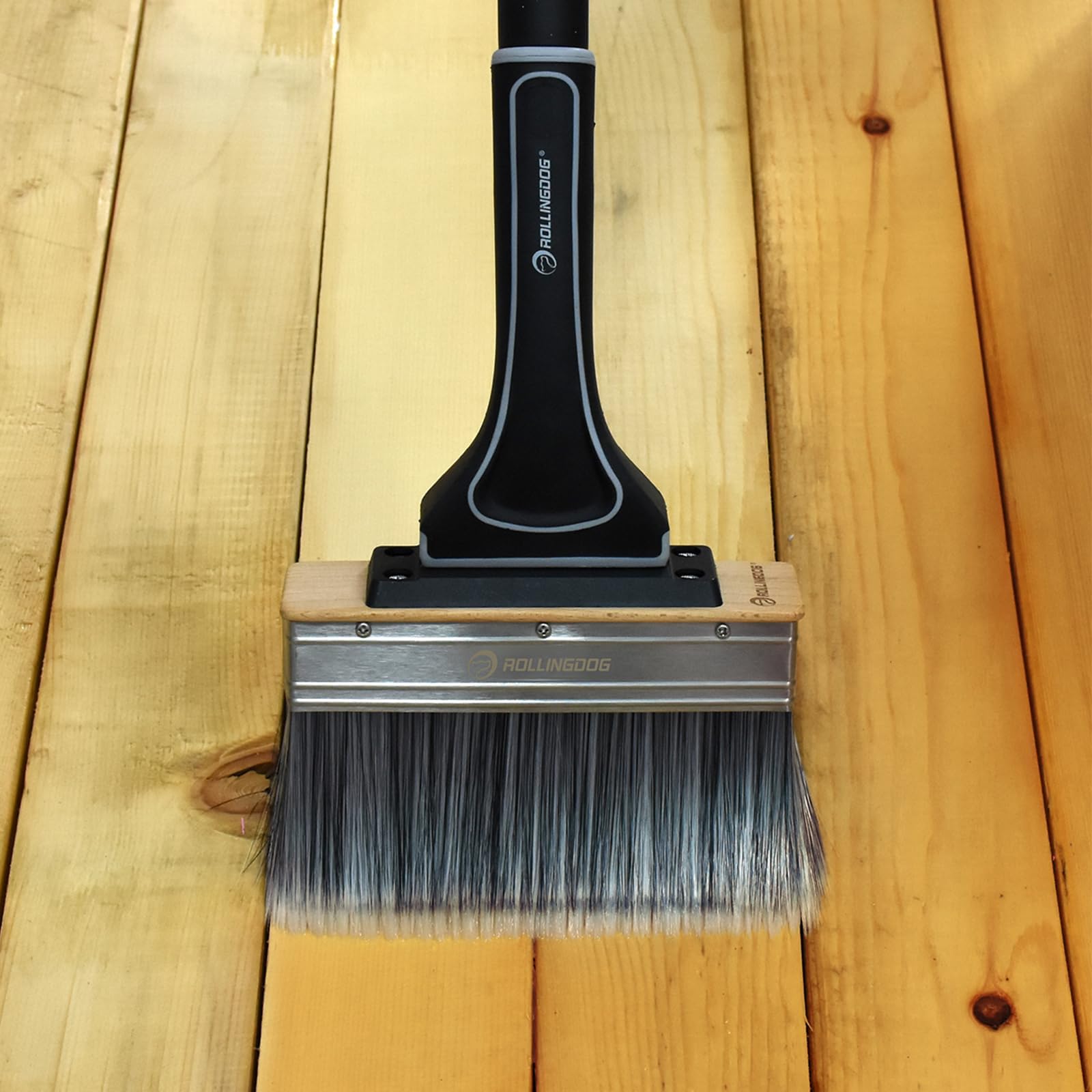 ROLLINGDOG Deck Stain Brush - 7 Inch Limewash Deck Brush for Wood Decks ...
