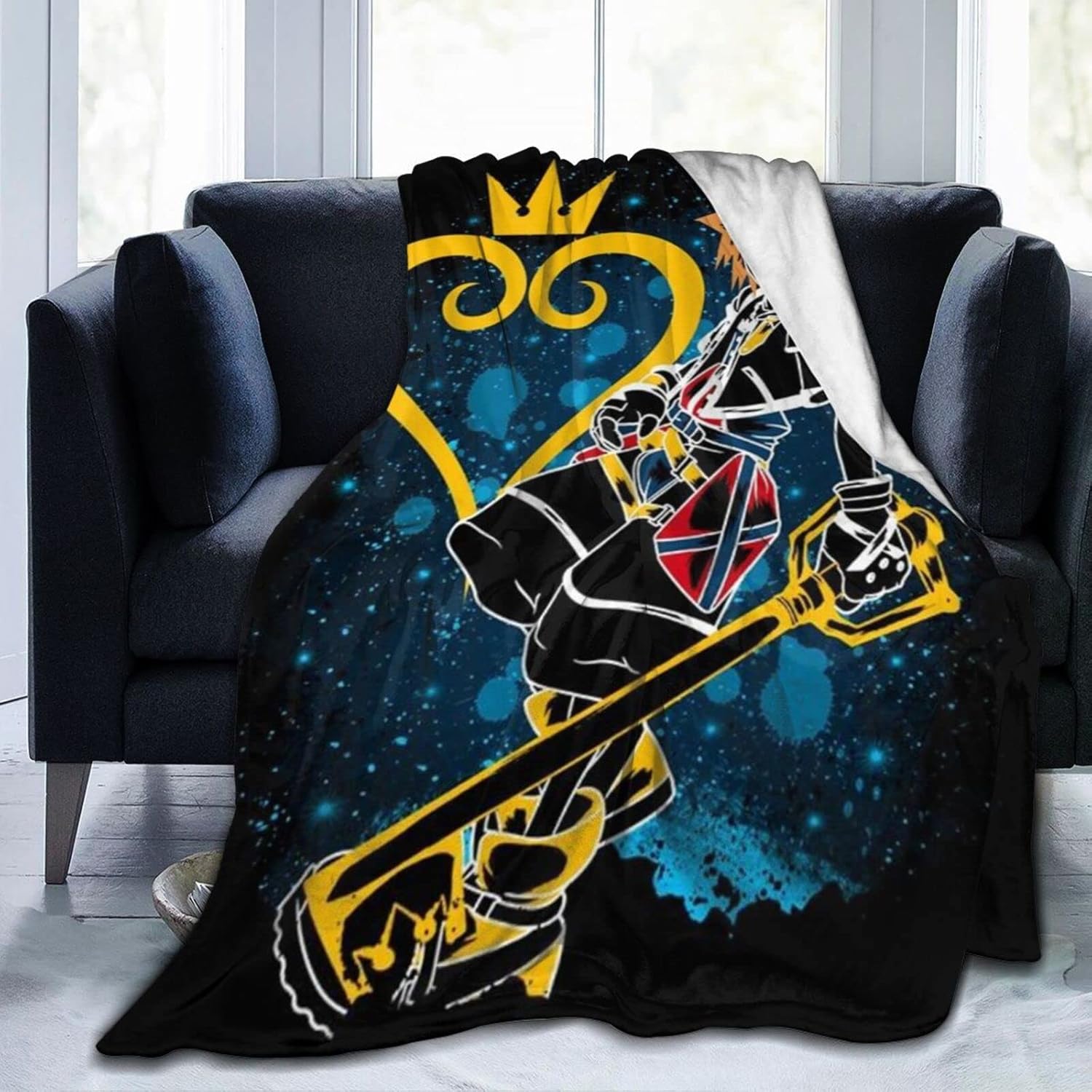Amazon｜キングダムハーツ アニメ 毛布 軽量 ブランケット フランネル 洗える 静電気防止 暖かい 柔らかい ふわふわ 四季適用 人気 かわいい プレゼント 125X100cm ...