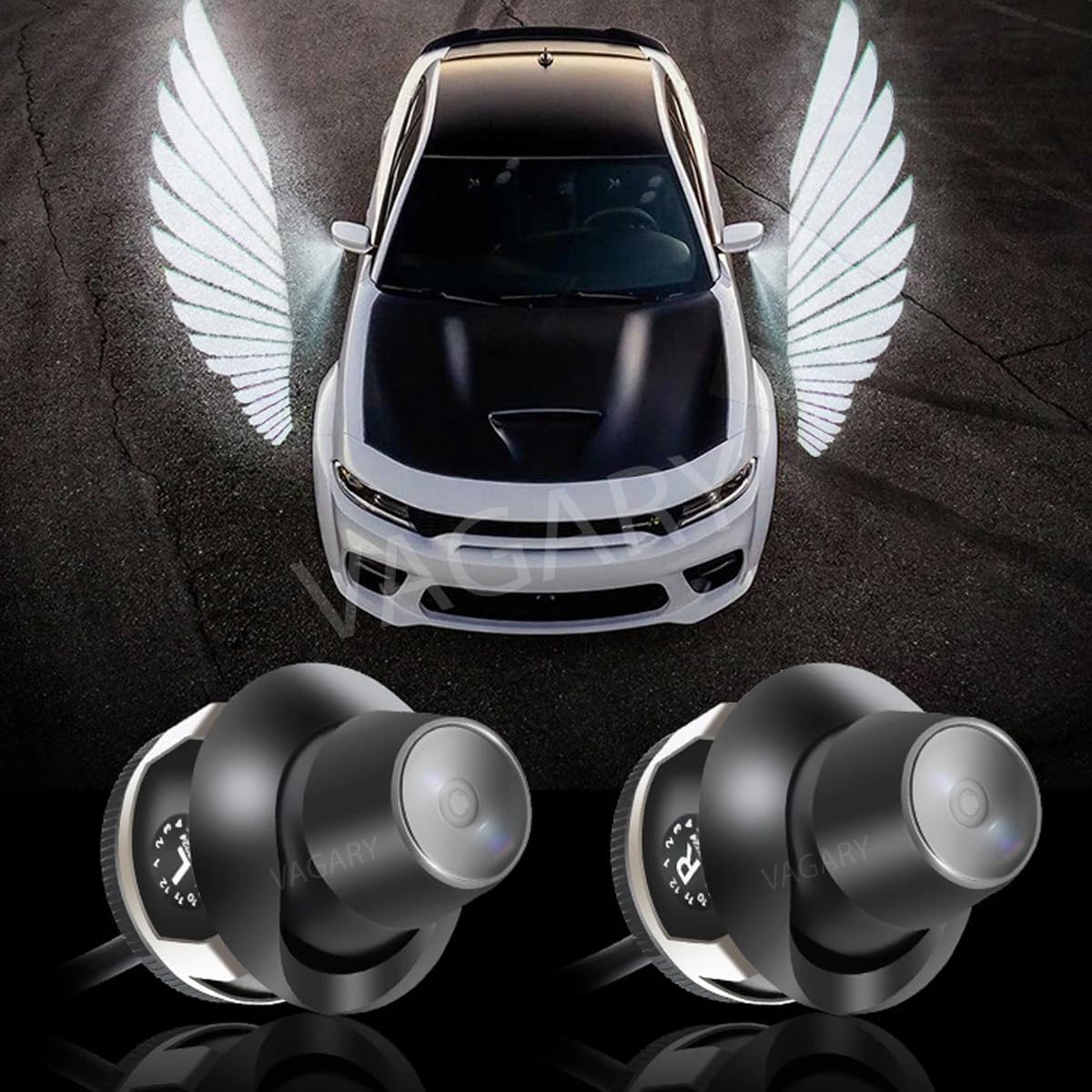 Vagary Car Angle wings light Angel Wings warning front welcome Lights ...