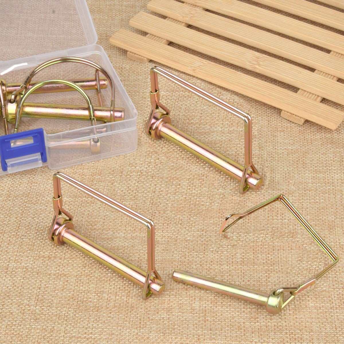 Snapklik.com : 10 PCS 1/4 Trailer Hitch Pin Wire Lock Pin Square Bail ...