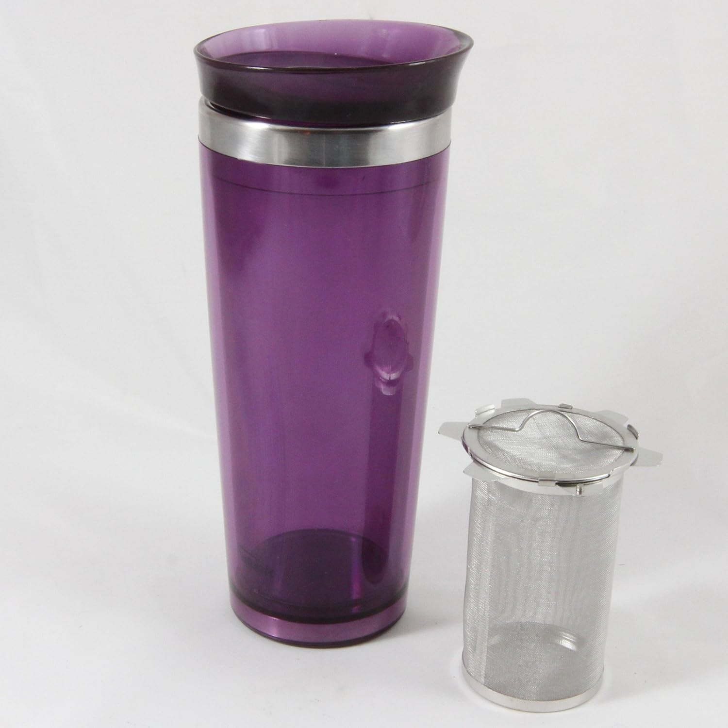 Amazon.com | Trudeau Distinction Tea-Riffic Travel Tea Tumbler, Purple ...