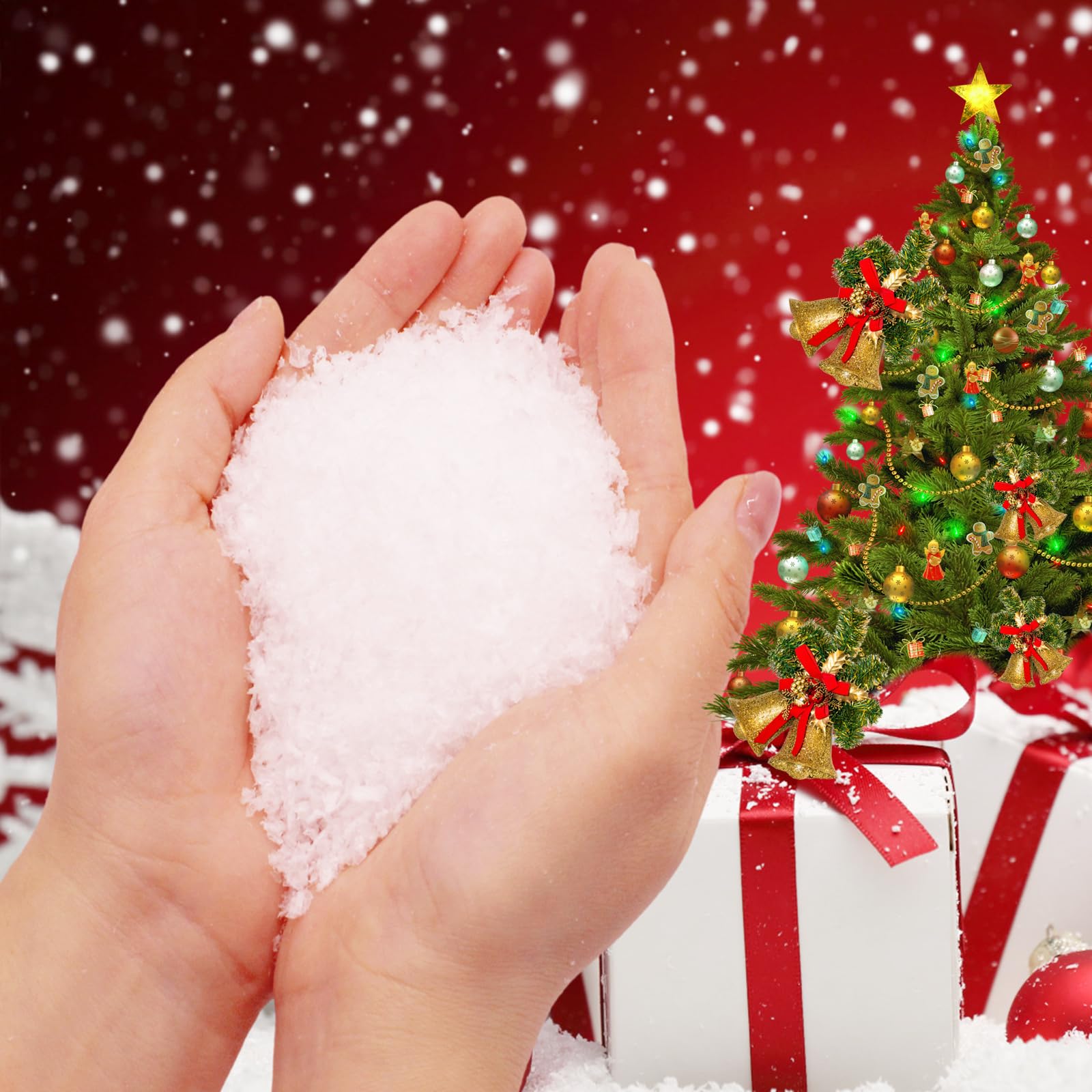 Amazon.com: 5.3 Ounces Fake Snow Decoration - Artificial Snow for ...