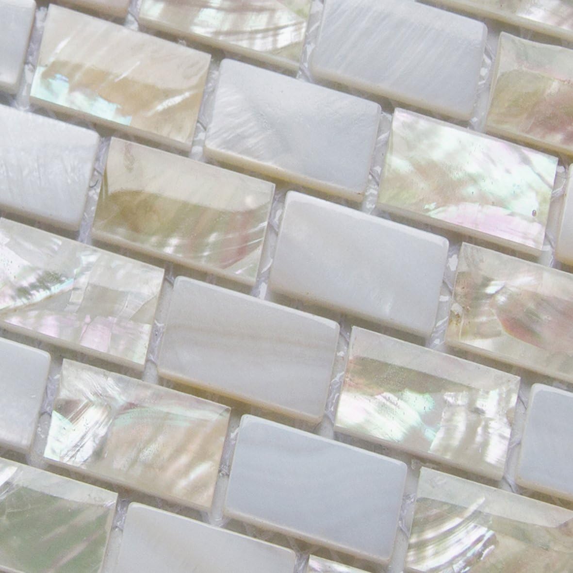 XUAN Mother of Pearl Mosaic Tiles River Bed Nature Pearl Shell Mosaic ...