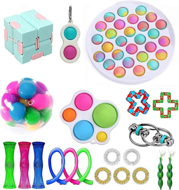 Amazon.com: WOAILUO Fidget Toy Set, Cheap Sensory Fidget Toys Pack ...