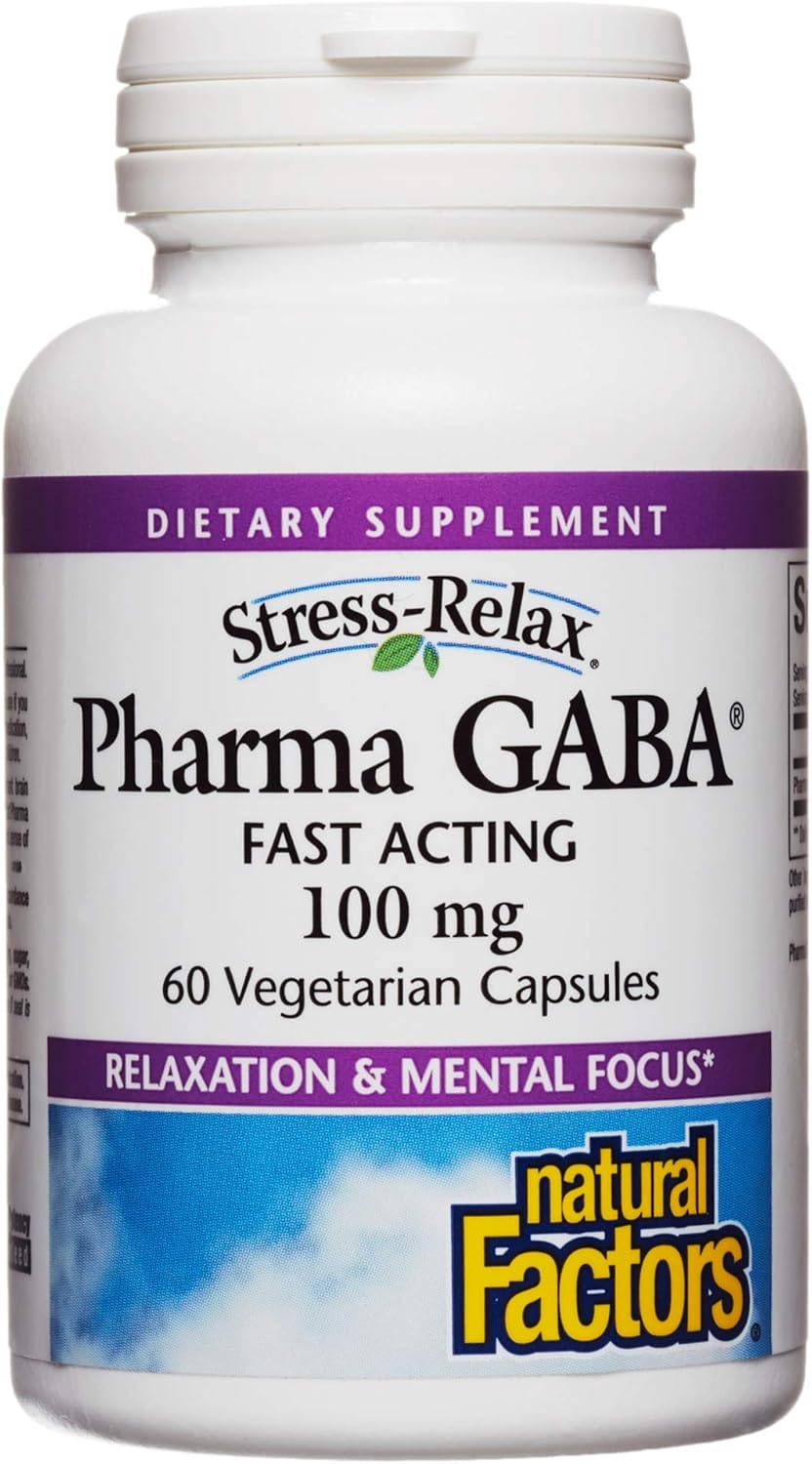 Amazon.com: Stress-Relax Pharma GABA 100 mg by Natural Factors, Non ...