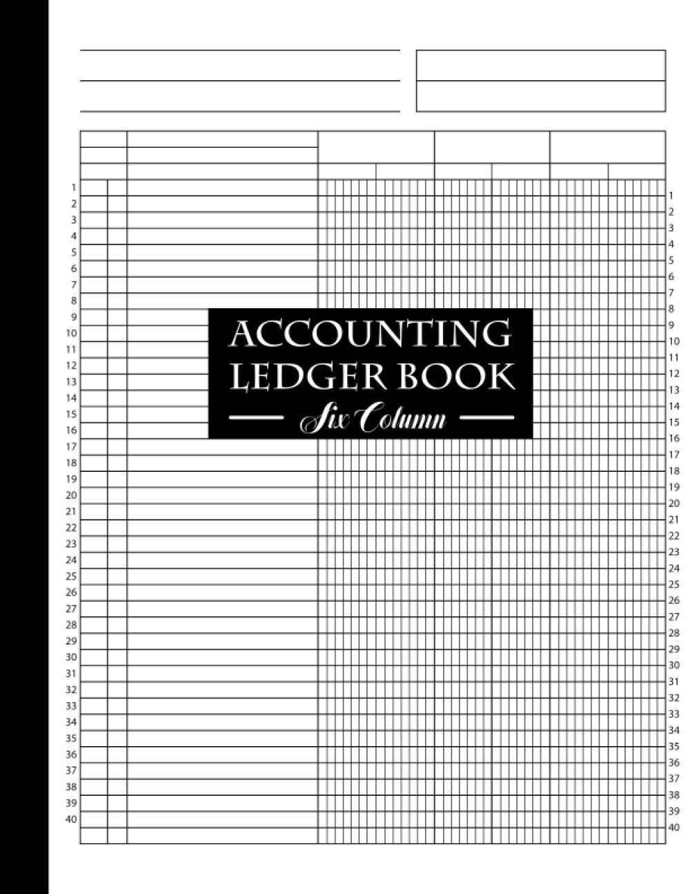 Amazon.com: Accounting Six Column Ledger Book: 6 Column Accounting ...