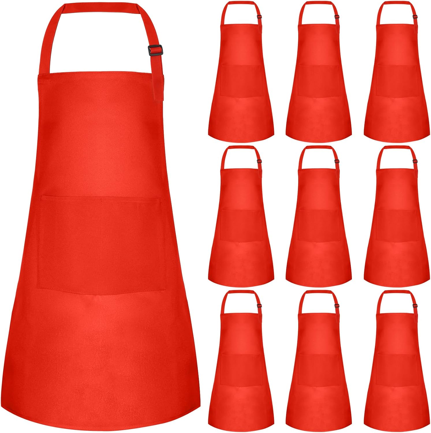 Amazon.com: Bouiexye 10 Pack Kids Apron Adjustable Children Apron with ...