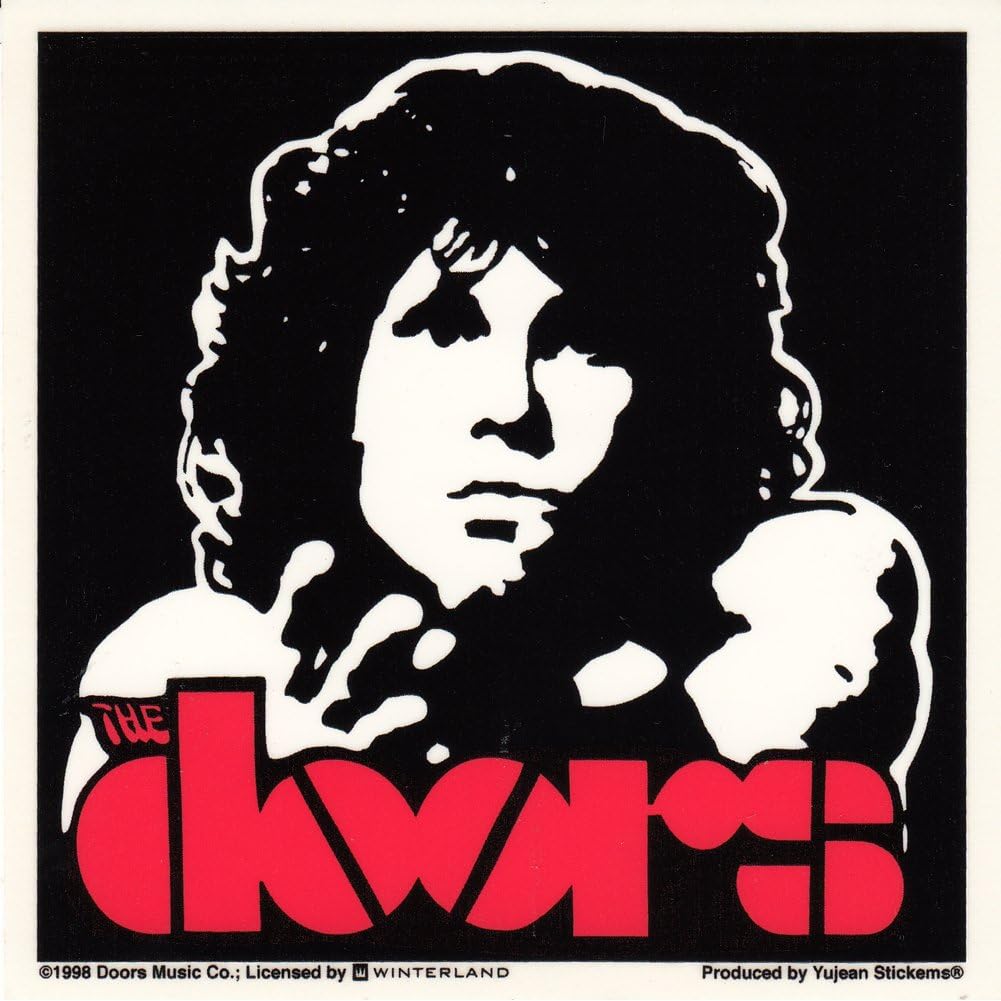Amazon.com: The Doors Jim Morrison Red Logo Sticker : Arts, Crafts & Sewing