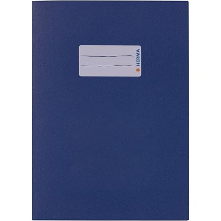 HERMA 5503 Papier Heftumschlag DIN A5, Hefthülle mit Beschriftungsfeld ...