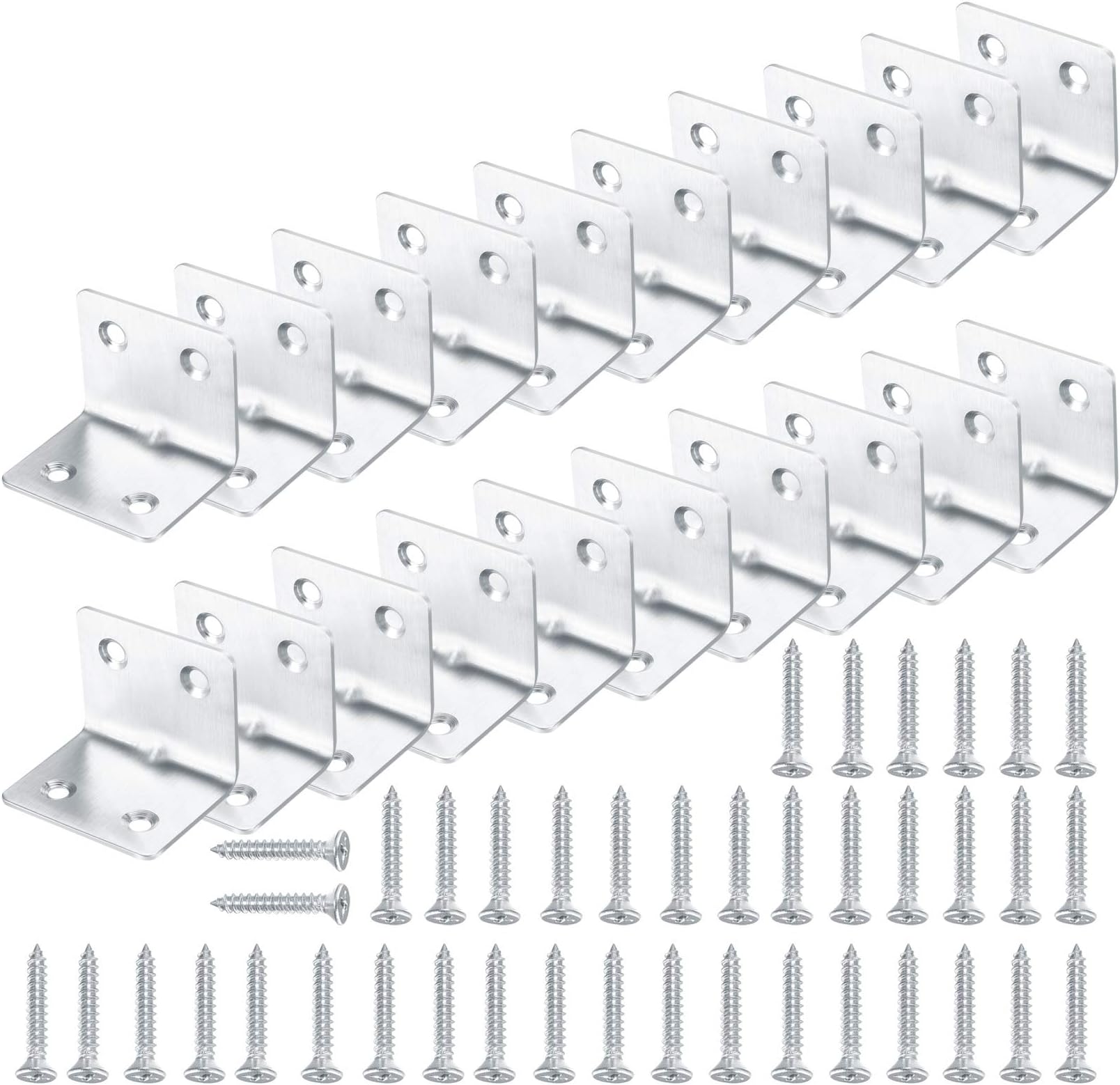 Amazon.com: 20 Pcs Stainless Steel L Brackets, Joint Right Angle ...