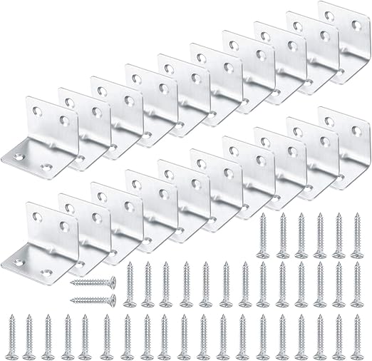 Amazon.com: 20 Pcs Stainless Steel L Brackets, Joint Right Angle ...