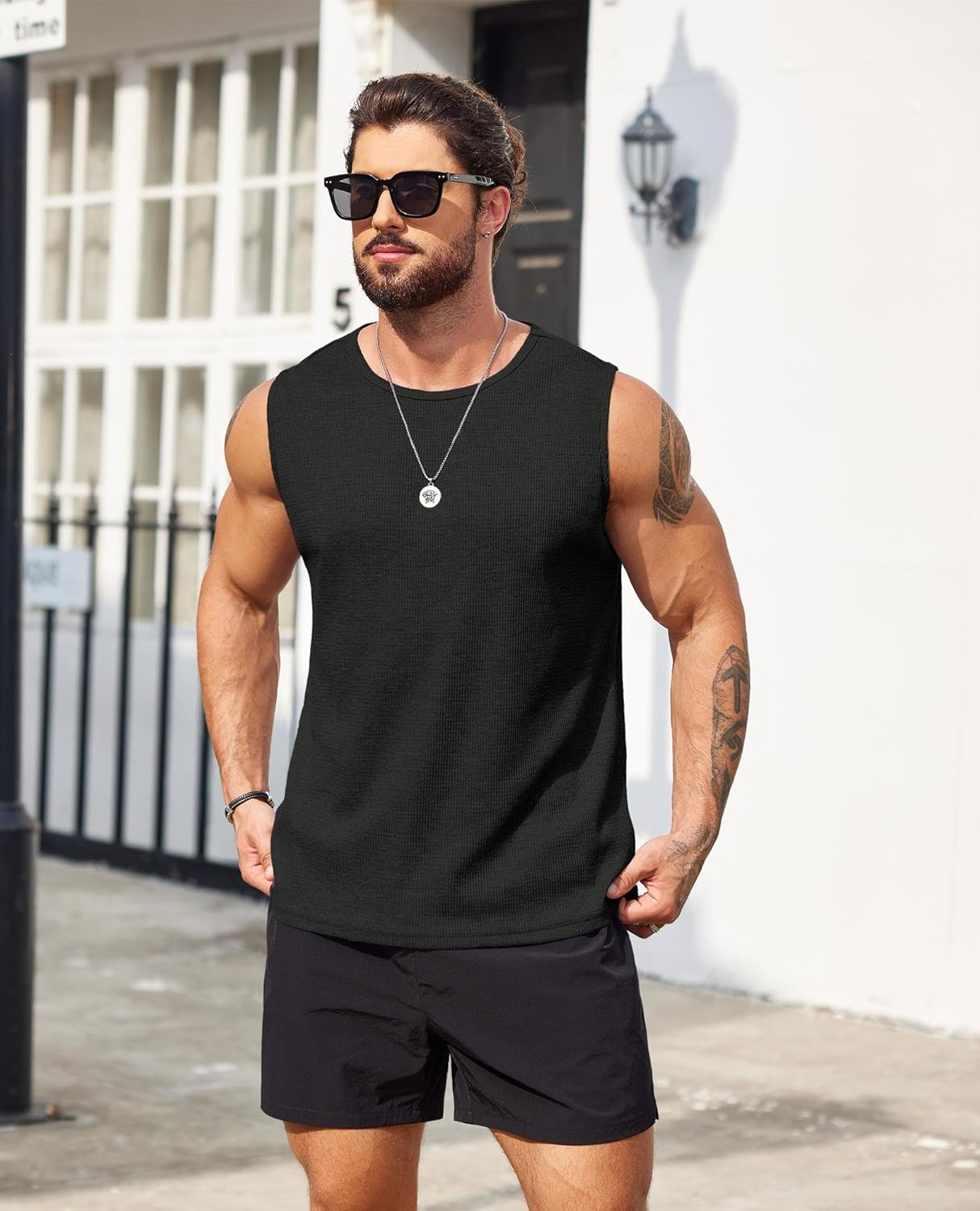 COOFANDY Men's Workout Tank Tops Sleeveless Gym Muscle Tee Shirts 2 ...