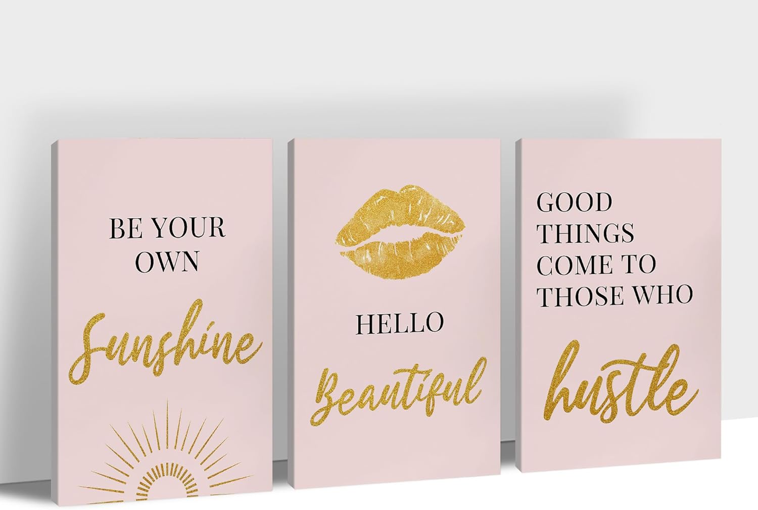 Amazon.com: Triptych Inspirational Wall Art Decor, 3 Pcs Motivational ...