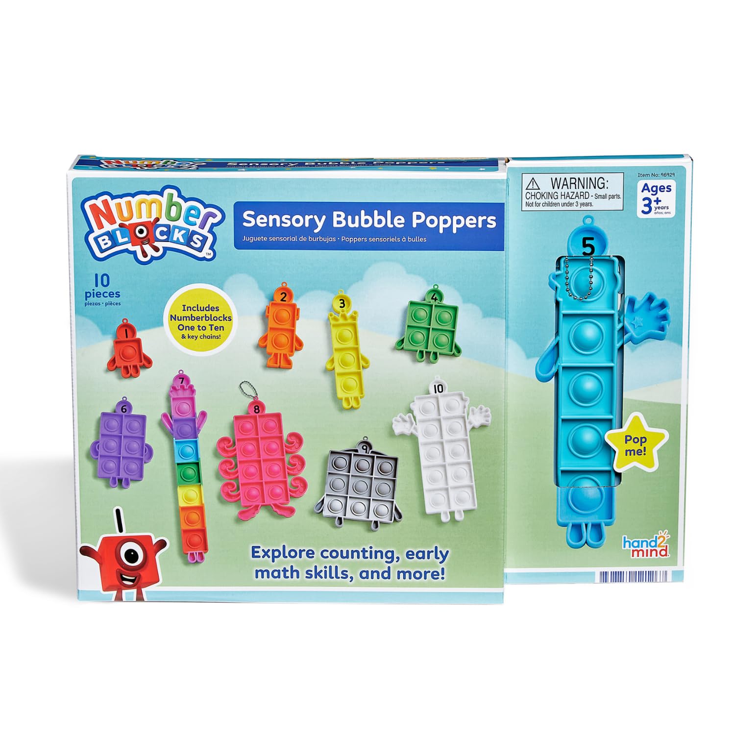 Snapklik.com : Hand2mind Numberblocks Sensory Bubble Poppers, Push Pop ...
