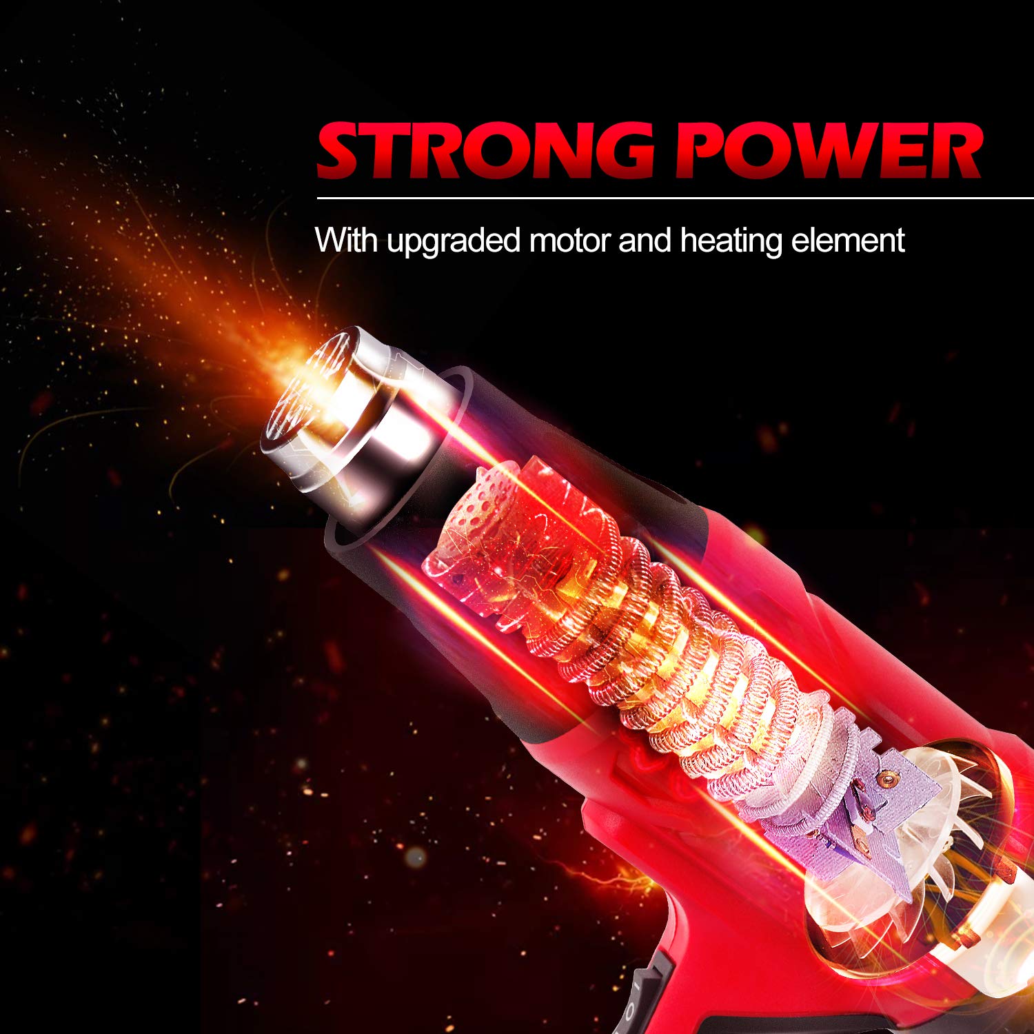 Snapklik.com : AVID POWER Heat Gun, 1800W Heat Gun For Crafts, Shrink ...