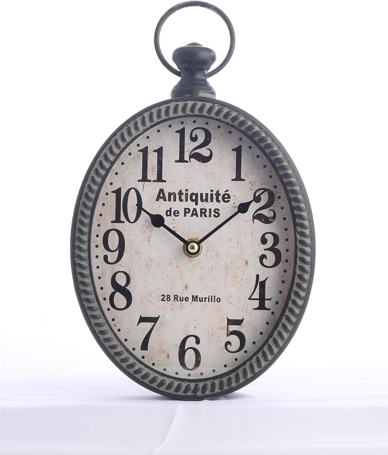 Amazon.com: Small Retro Oval Wall Clock， Black Vintage Style Wall Clock ...